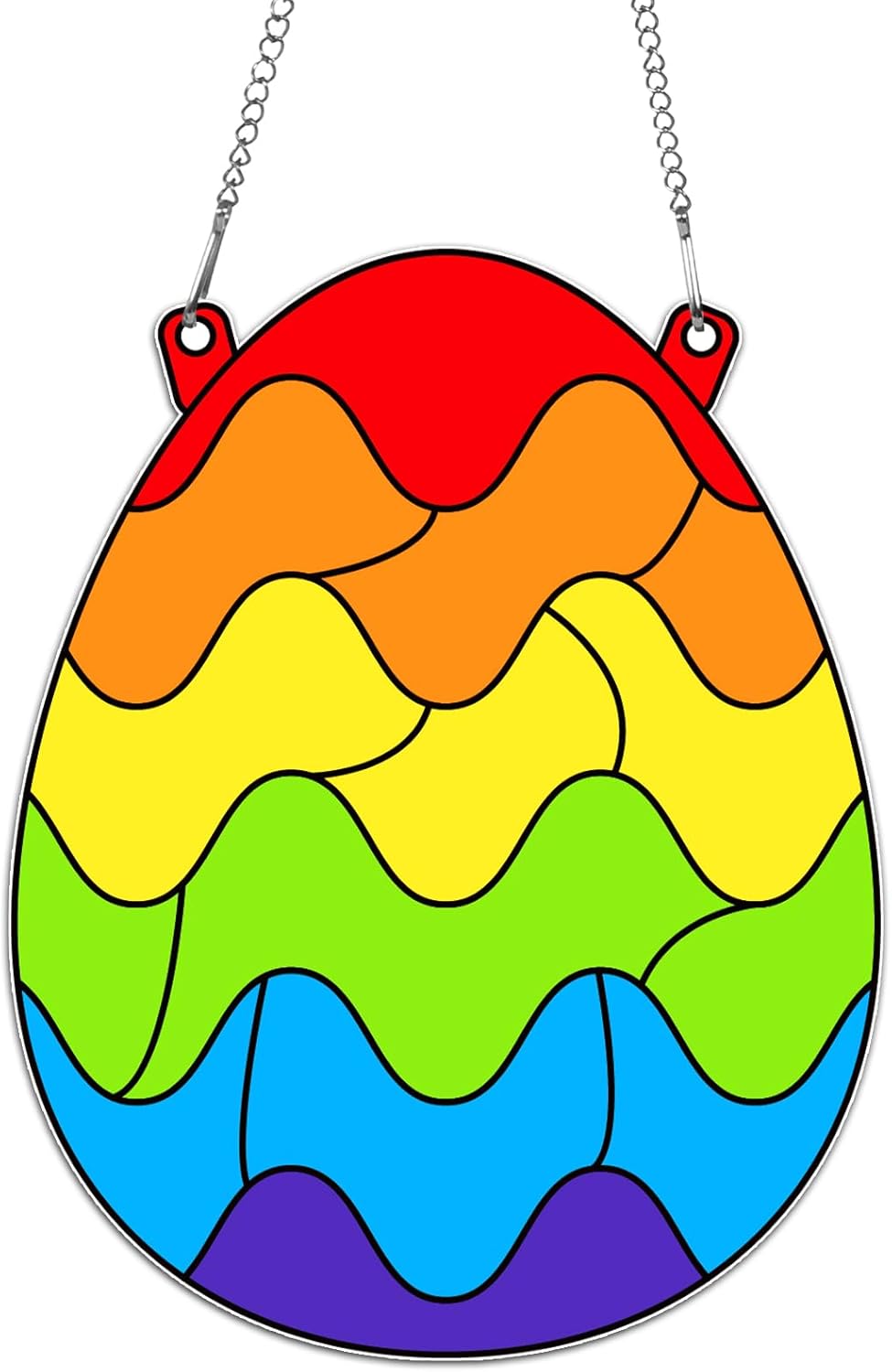 Easter Craft Kit for Kids Easter Egg Stained Glass Kit DIY Suncatcher ...