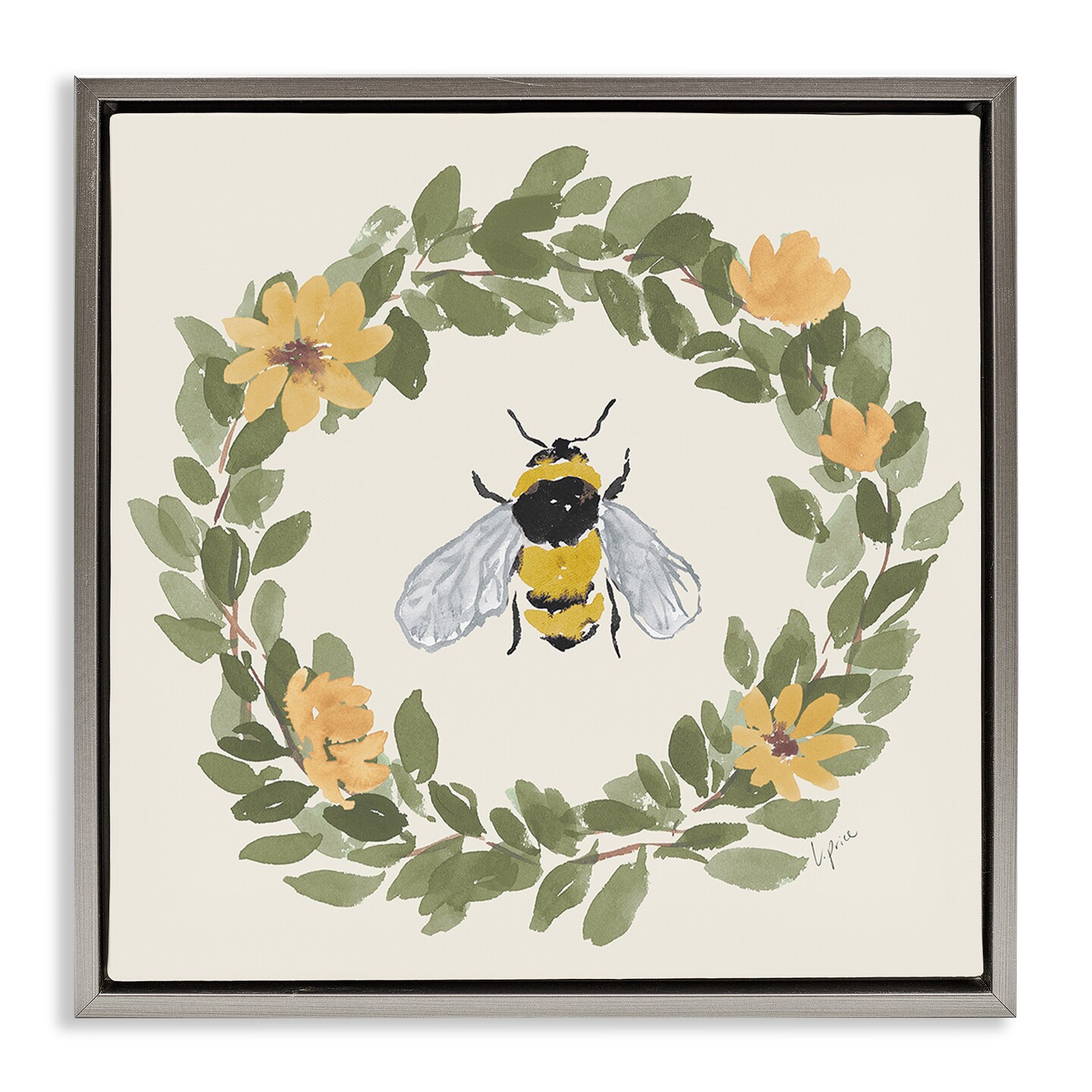 Stupell Industries Bumble Bee Celebration Floating Frame By Lucille ...