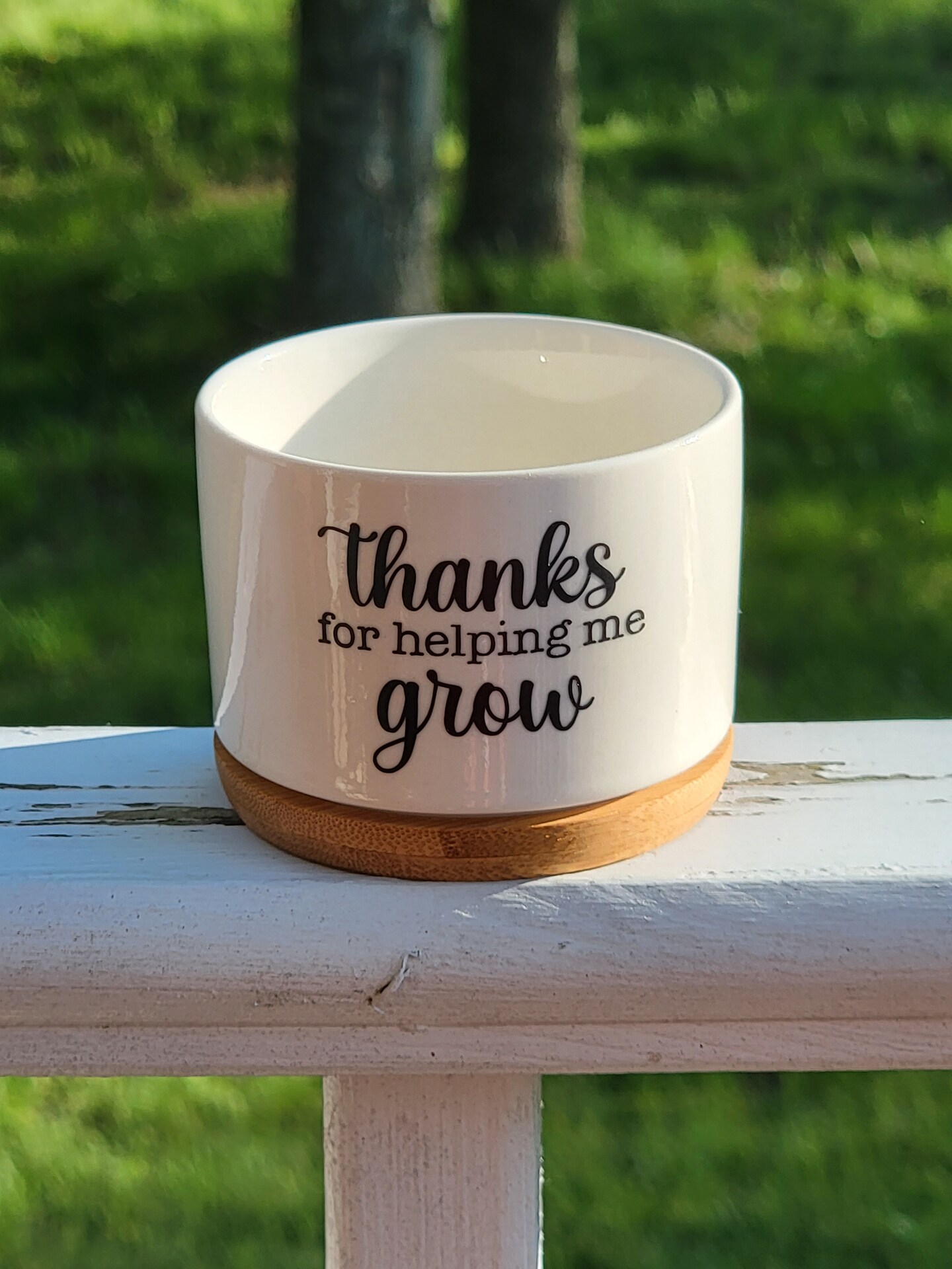 Thanks For Helping Me Grow Succulent Pots, Custom Teacher Appreciation ...