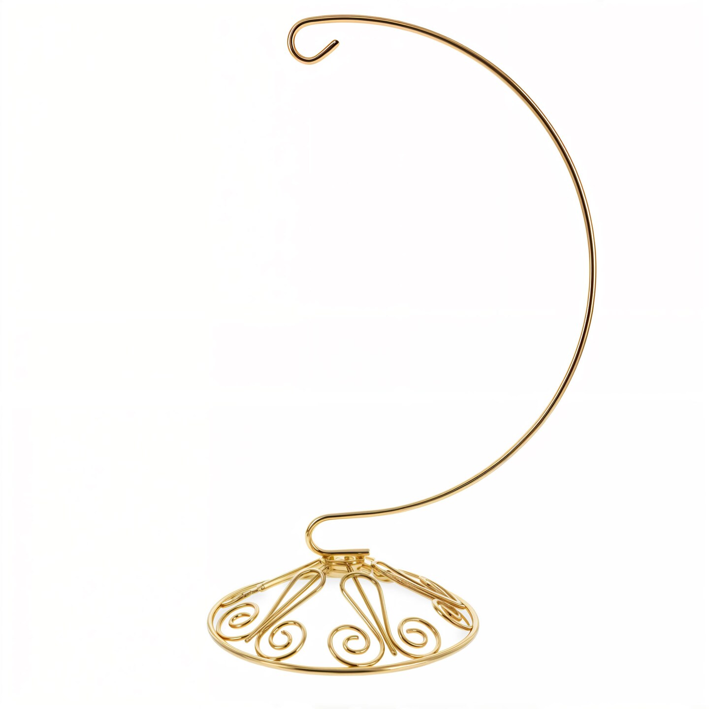 Curved Gold Wire Swirl Base Ornament Stand Display 8.75 Inches (Taiwan ...