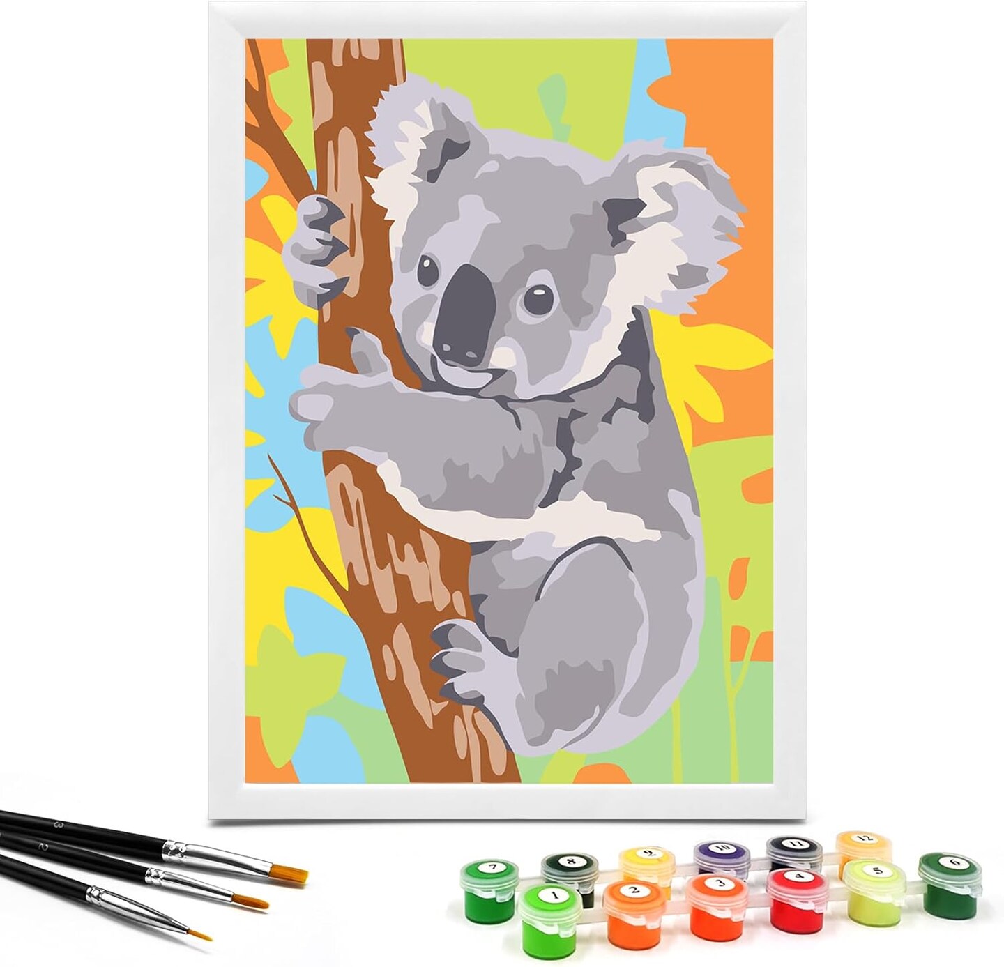 Paint by Numbers for Kids Ages 4-8 with 7X9.5 inch Pre-Printed ...
