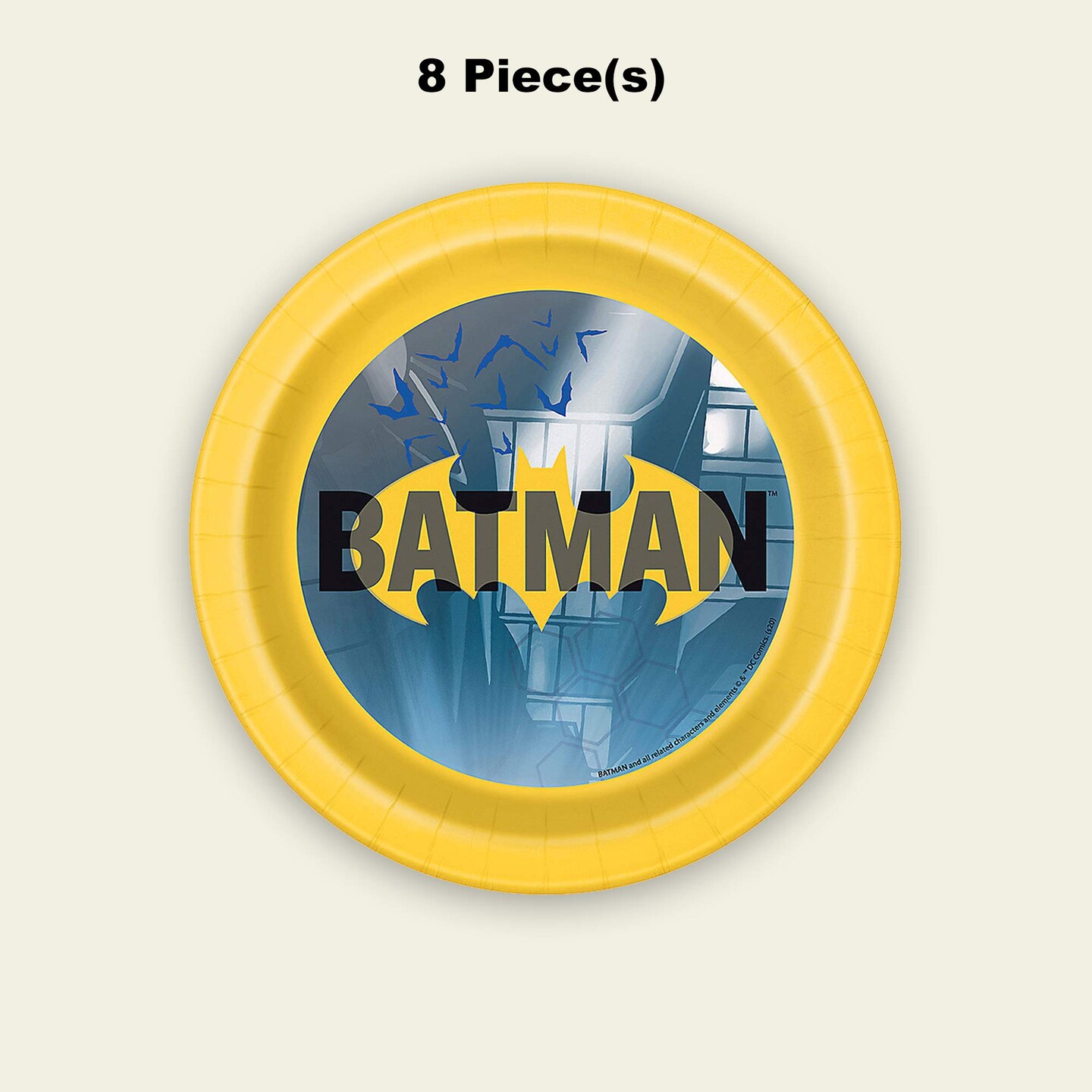 8 Count Batman Paper Dessert Plates 7 Inch Disposable Party Tableware ...