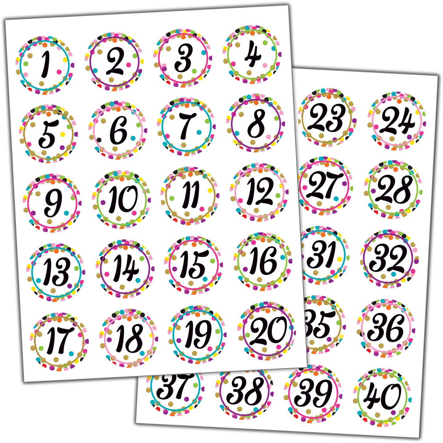 CONFETTI NUMBERS STICKERS | Michaels