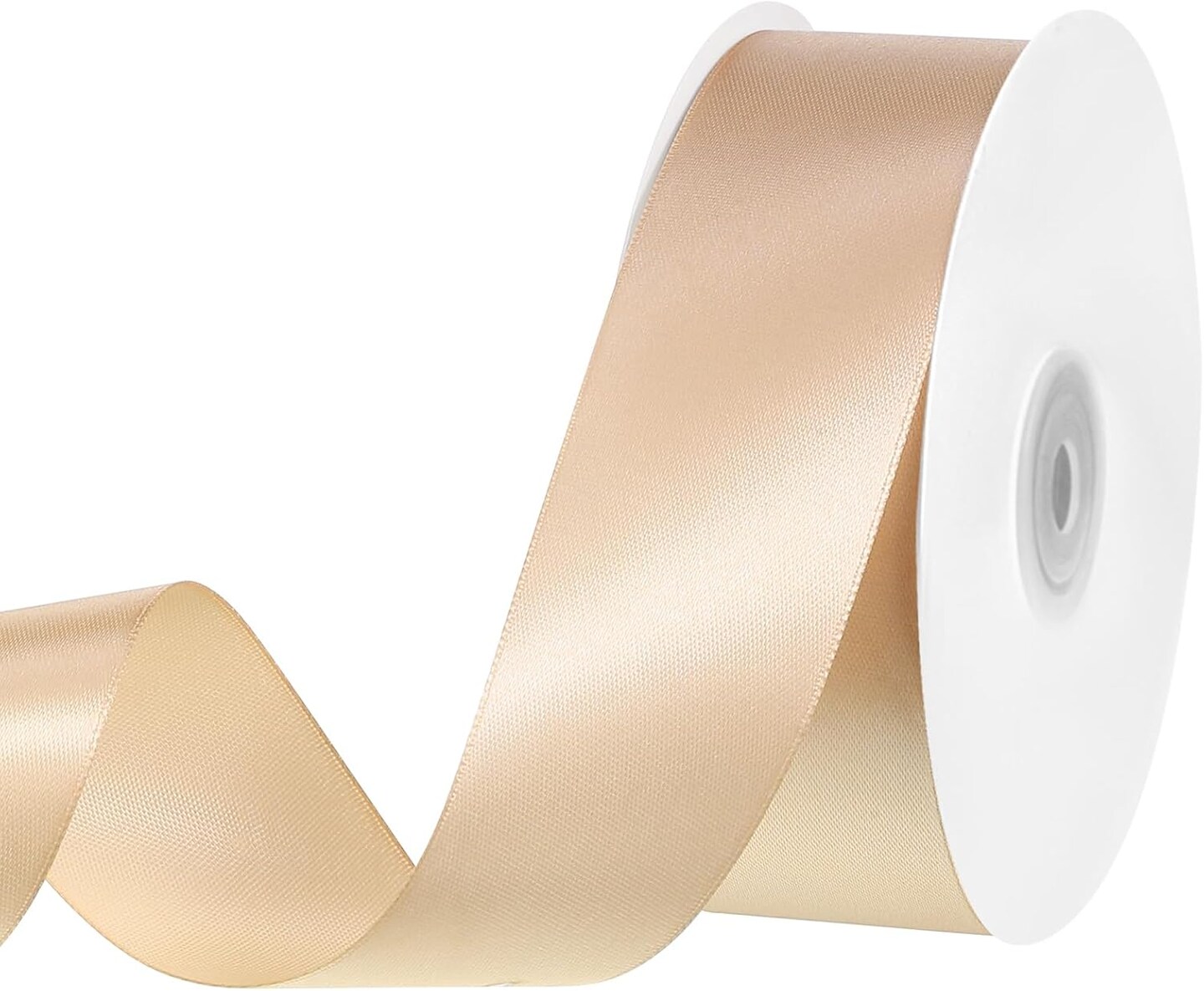 1 1/2 Inch 60 Yards Gold Champagne Satin Ribbon | Michaels