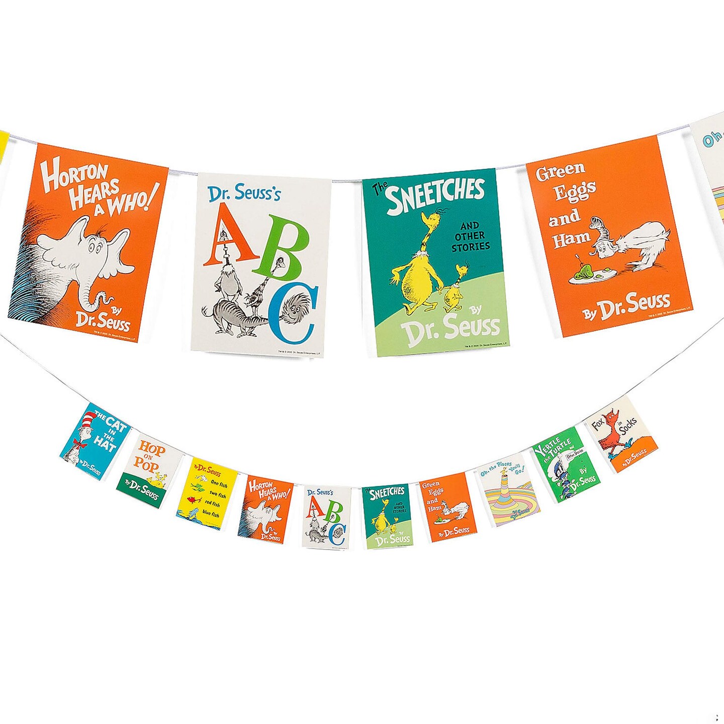 7 Ft. x 6 3/4" Dr. Seuss Book Cover Multicolor Cardstock Garland | Michaels