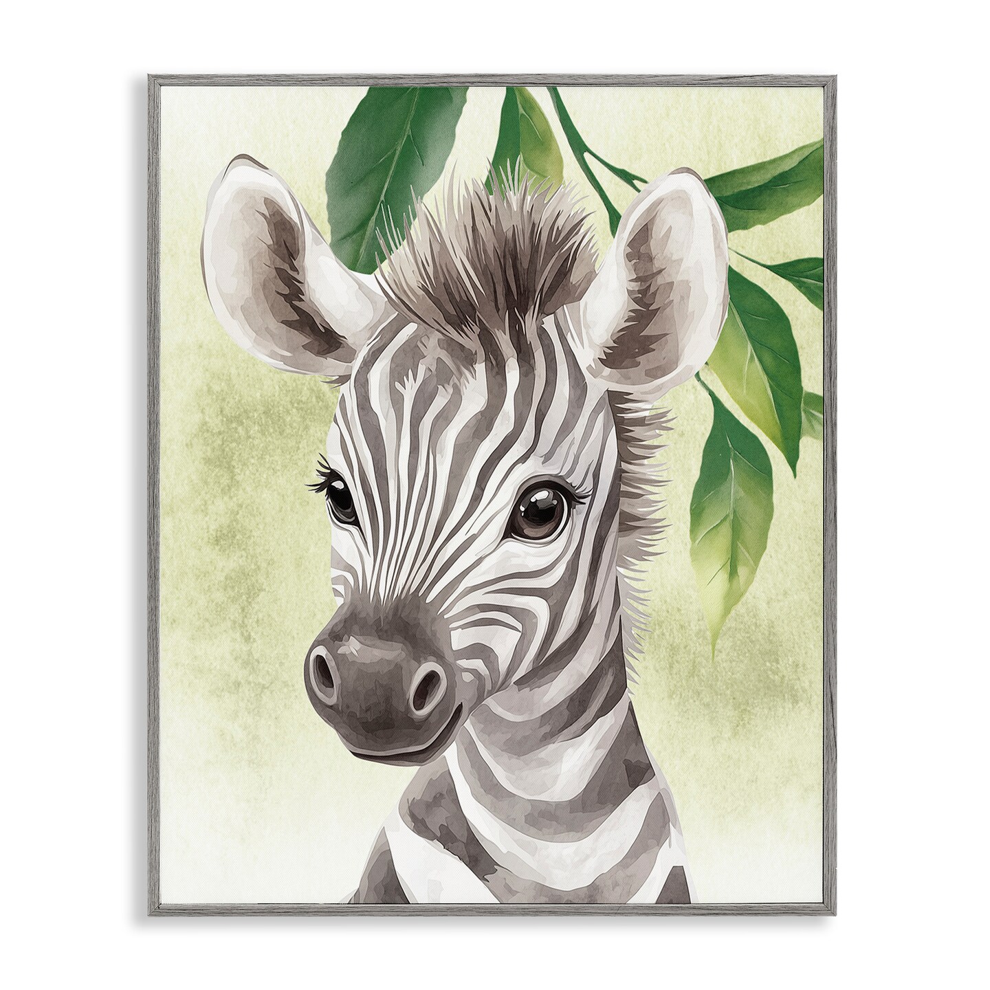 Stupell Industries Jungle Friends Baby Zebra Framed Giclee By Christine ...
