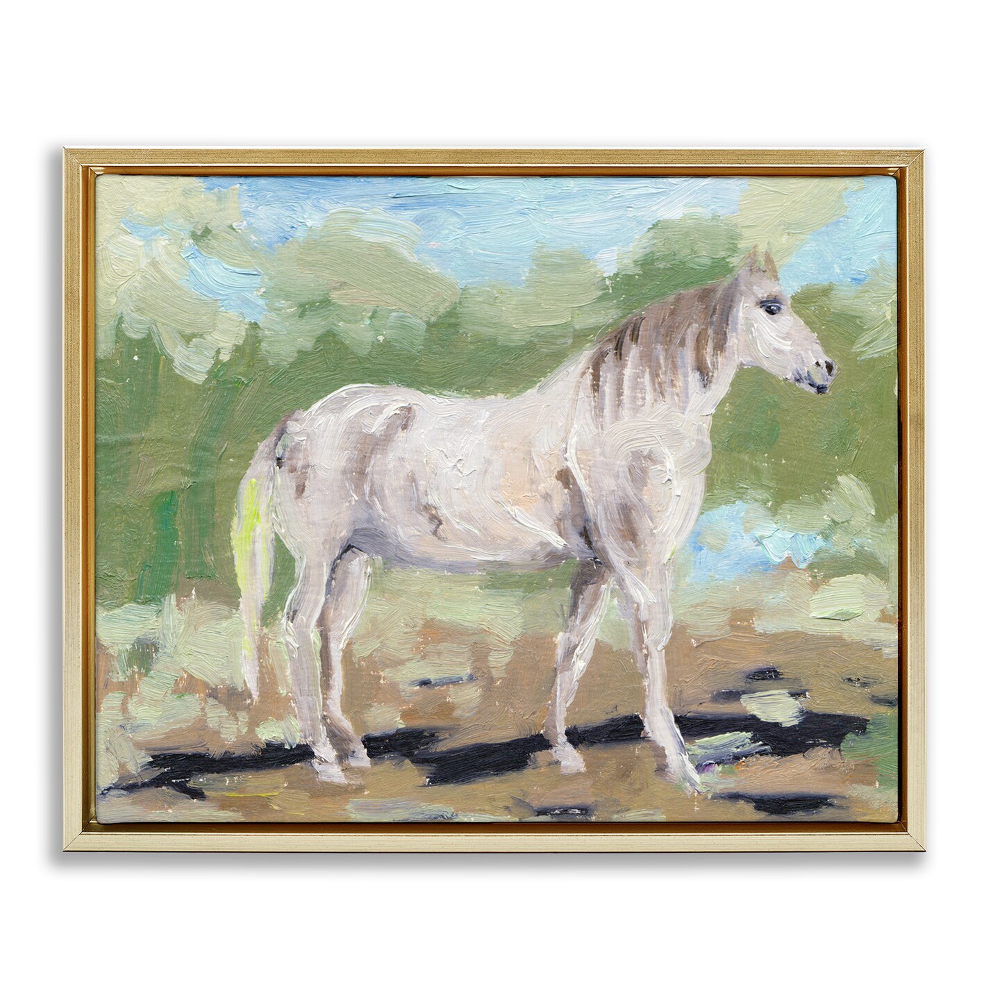 Stupell Industries Horse's Quiet Gallop Floating Frame By Melissa Wang ...