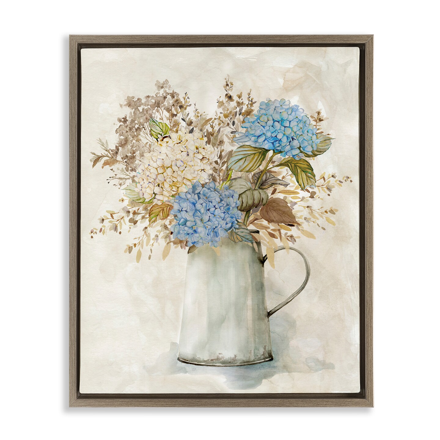 Stupell Industries Rustic Country Jug with Flowers Floating Frame By ...