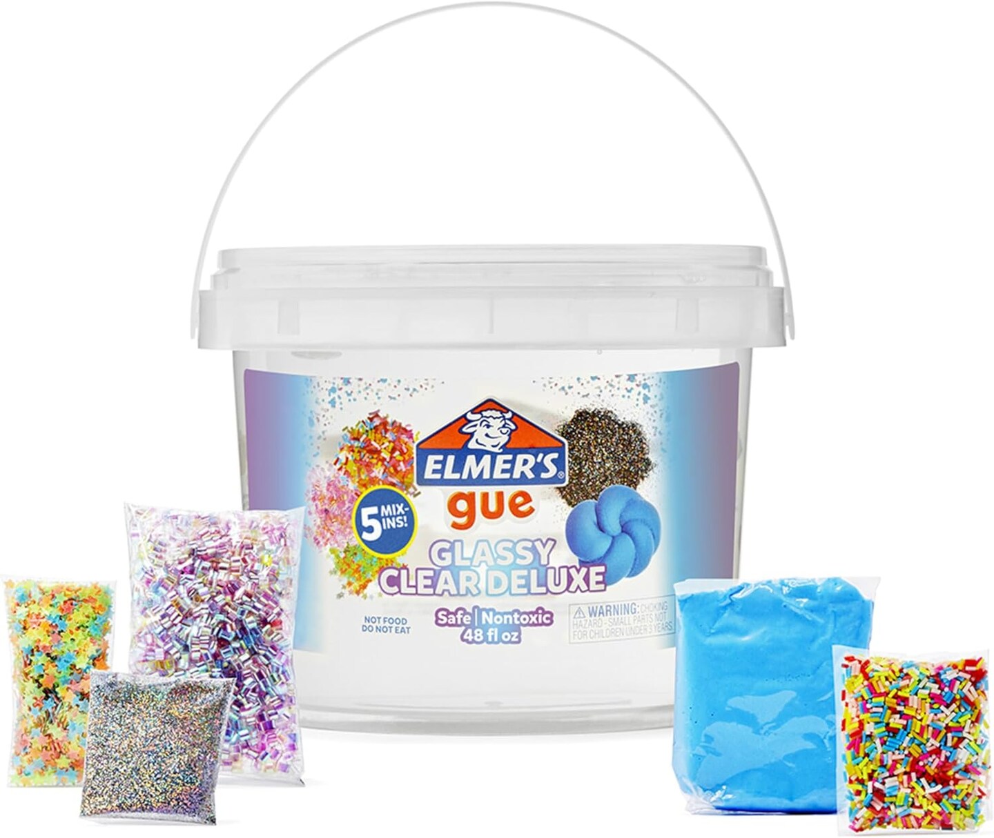 5 Sets Premade Slime with Add-Ins, 3 Lb Bucket (Glassy Clear) | Michaels
