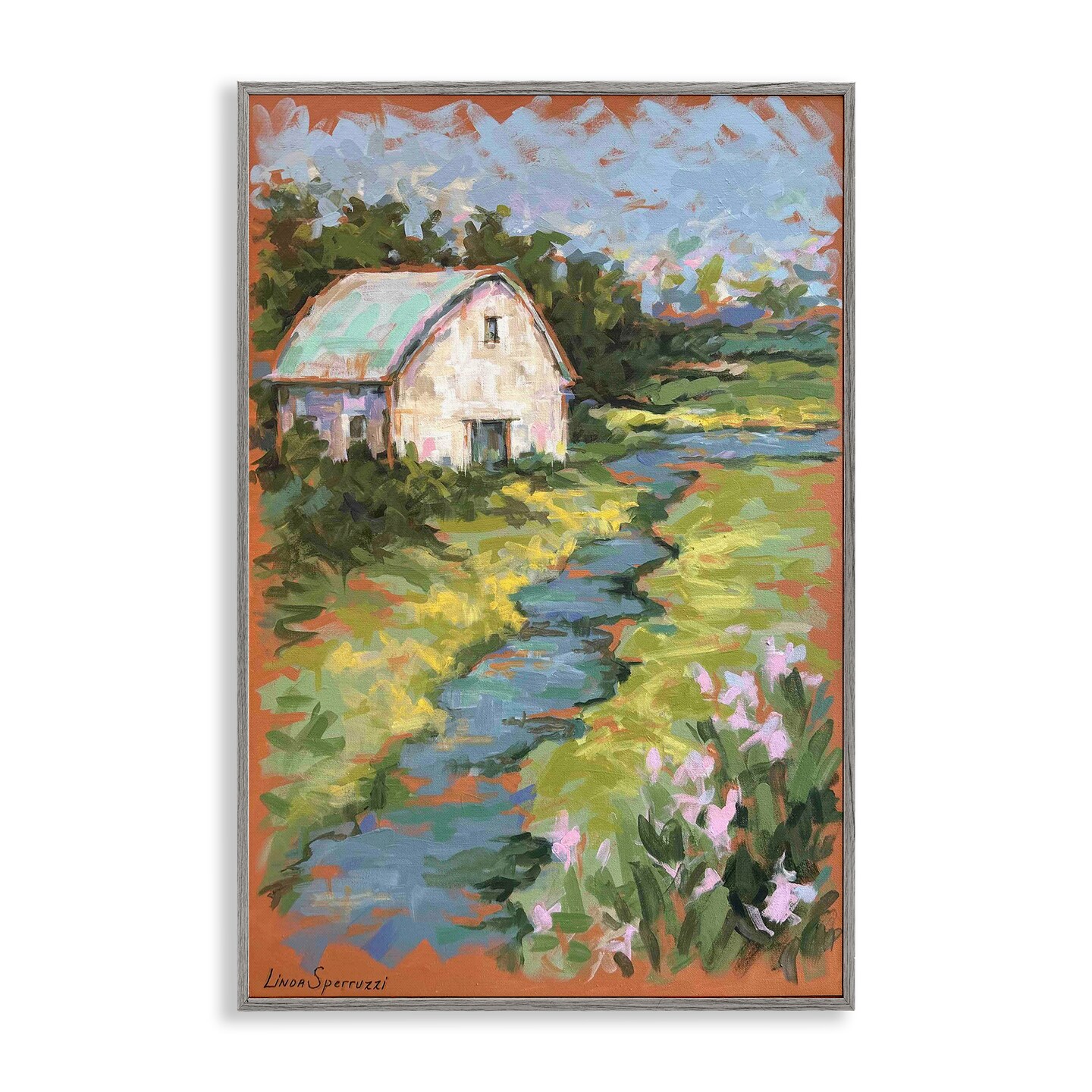 Stupell Industries Psalm 23 Barn Scene Framed Giclee By Linda Sperruzzi ...