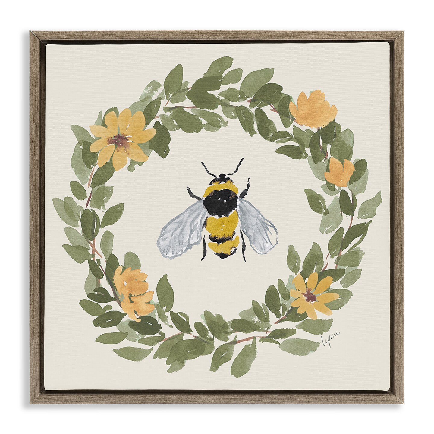 Stupell Industries Bumble Bee Celebration Floating Frame By Lucille ...