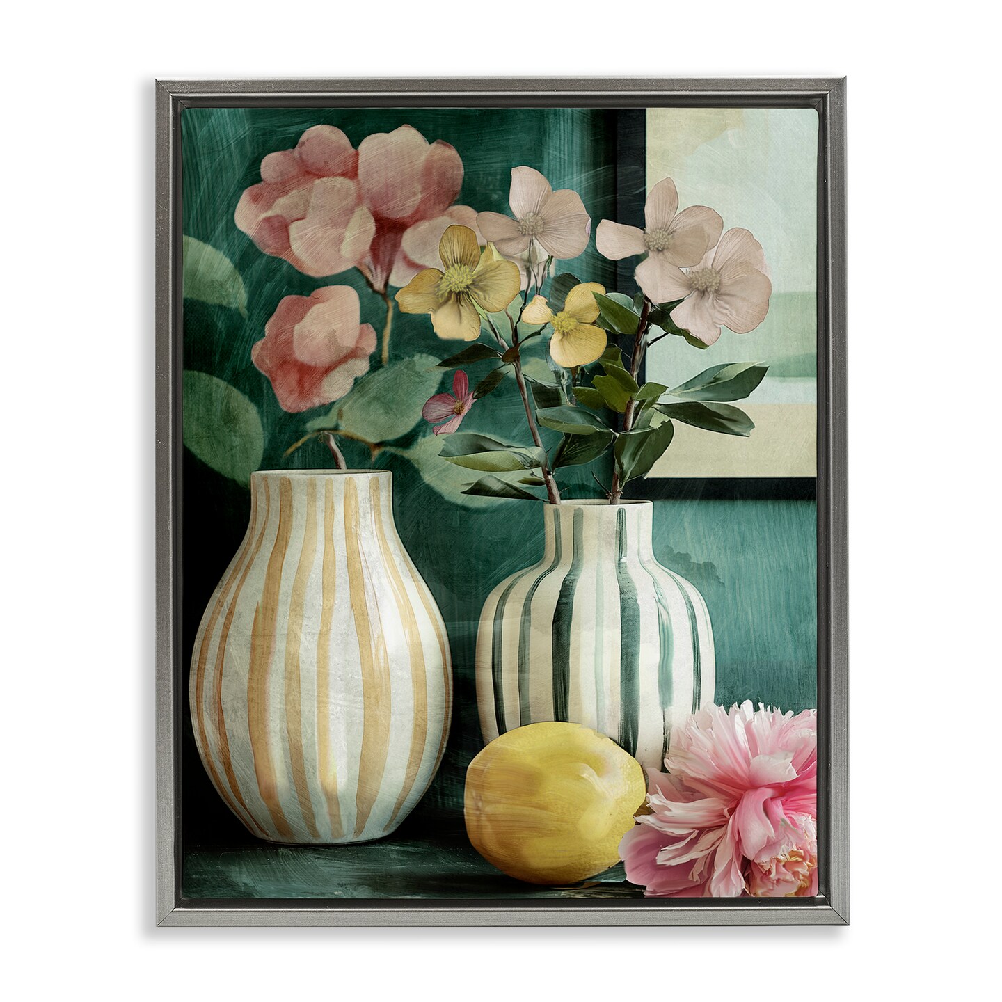 Stupell Industries Comforting Ceramic Bouquets Floating Frame By ...