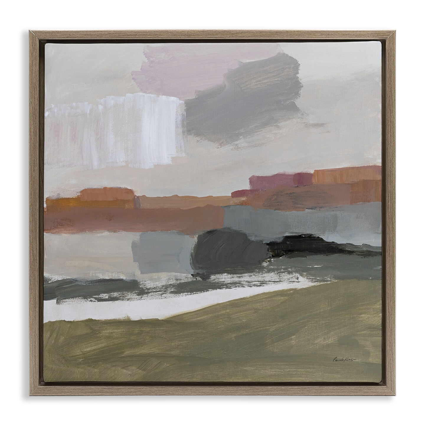 Stupell Industries Abstract Canyon Mesa in Distance Floating Frame By ...