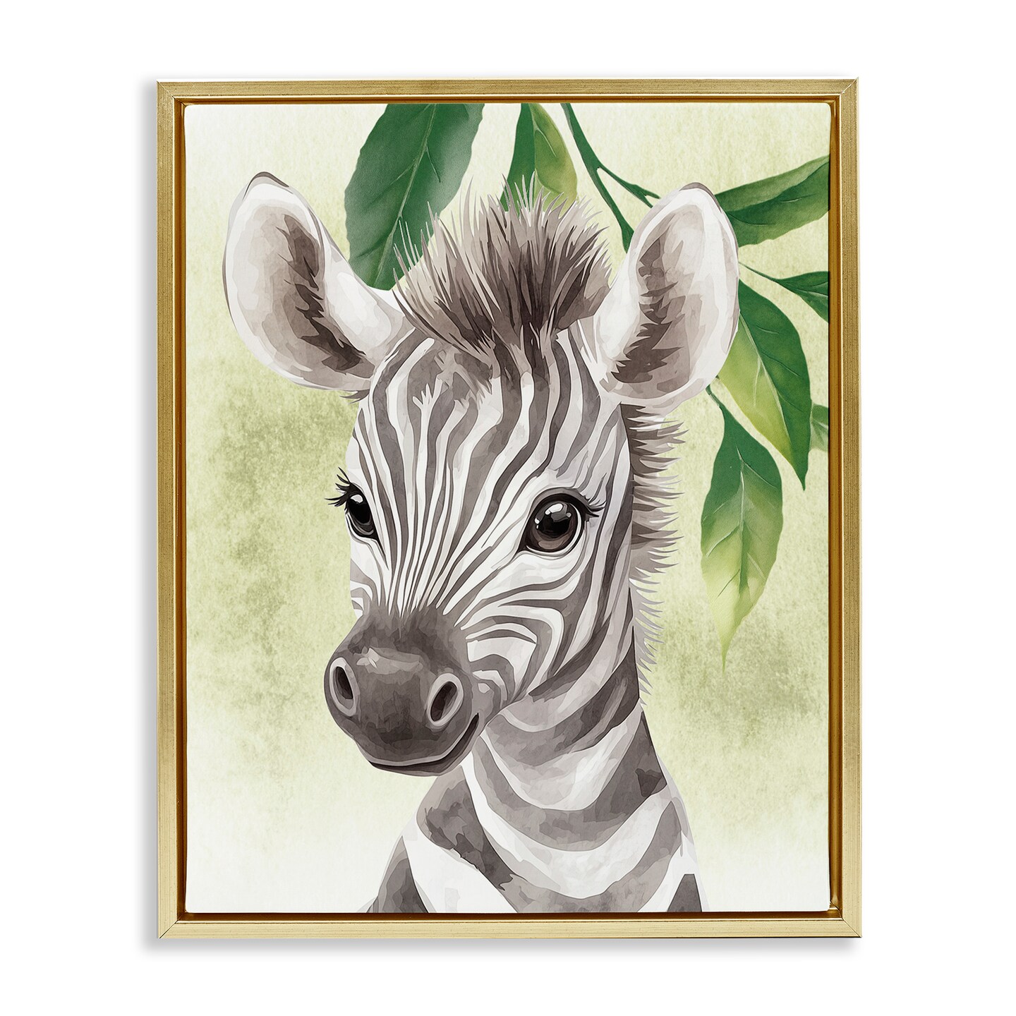 Stupell Industries Jungle Friends Baby Zebra Floating Frame By ...