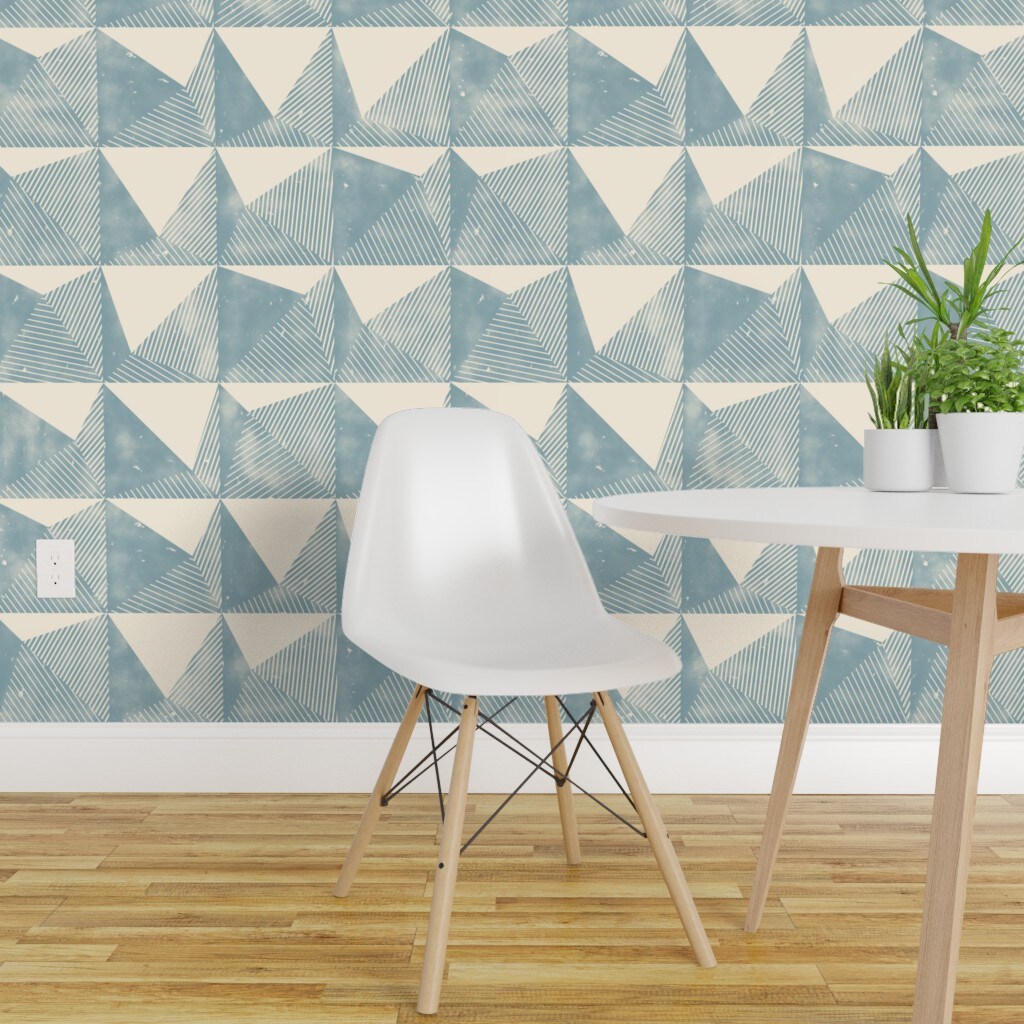 Peel & Stick Wallpaper 2FT Wide Abstract Geometric Cheater Quilt Square ...