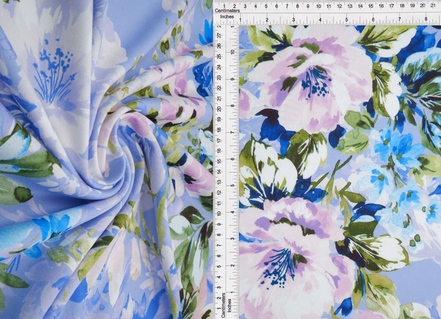 1 Yard Stretch DTY Brushed Floral Digital Design Knit Fabric Soft ...