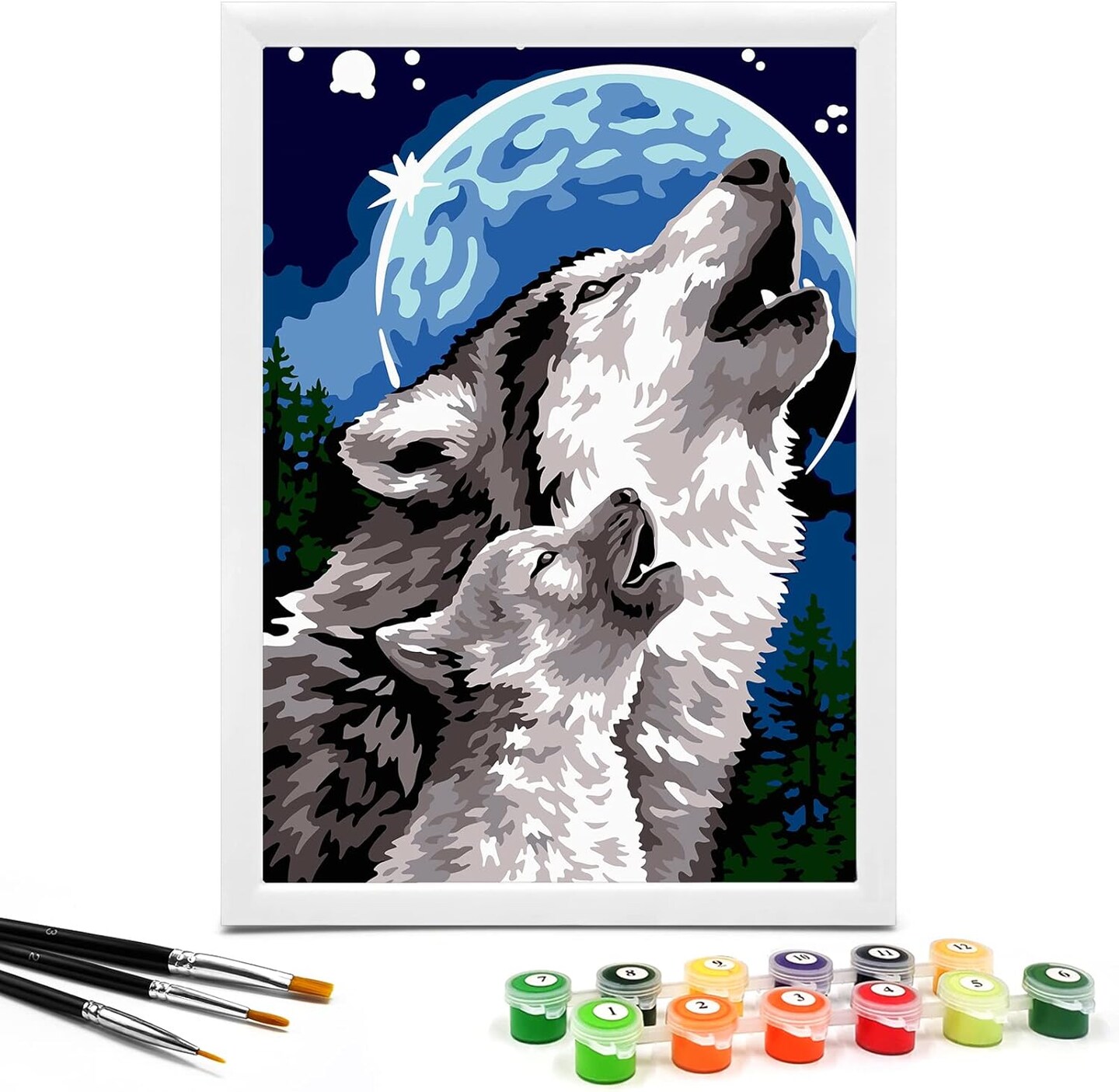 7X9.5 inch Paint by Numbers for Kids(Wolf) | Michaels
