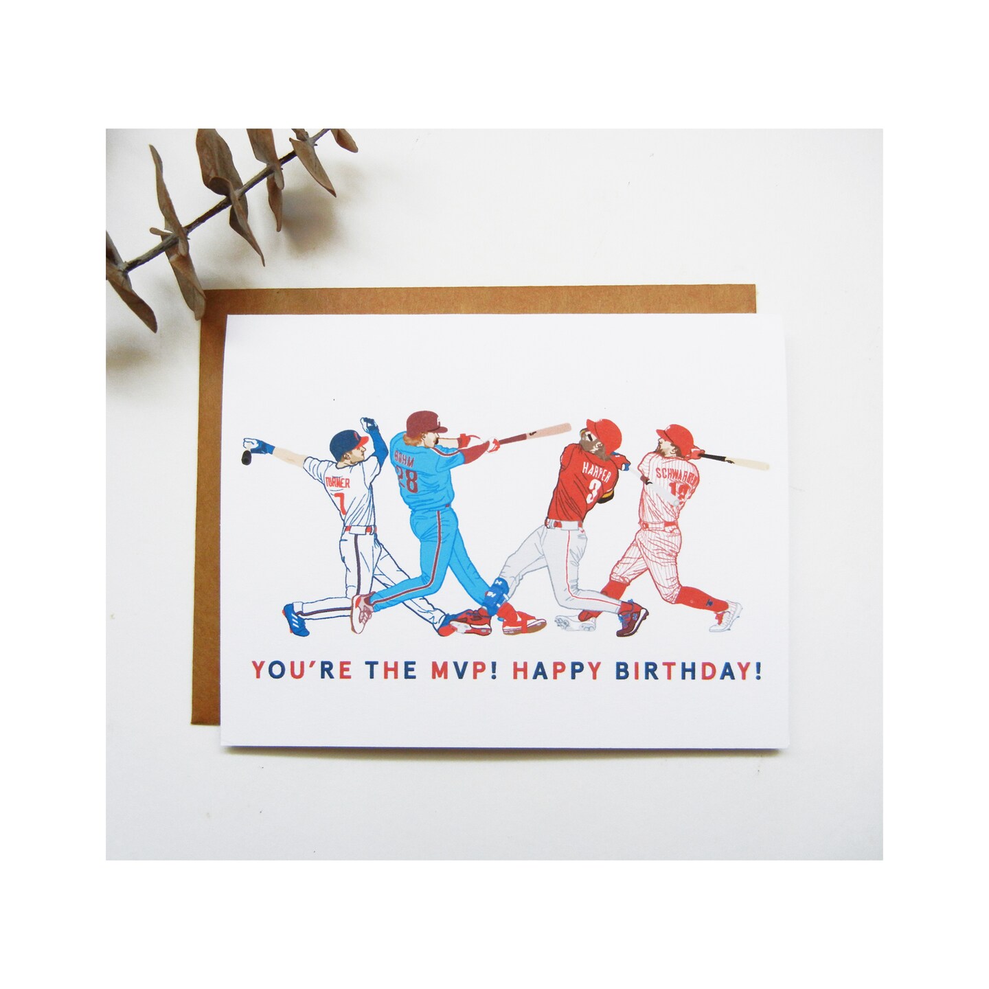Philadelphia Phillies Birthday Baseball Player Original Illustration ...