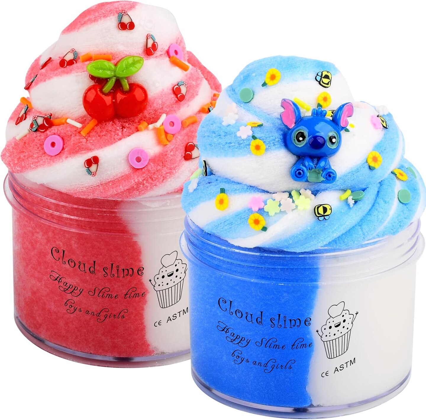 2 Pack Cloud Slime Kit, with Blue and Red Cherry Charms | Michaels