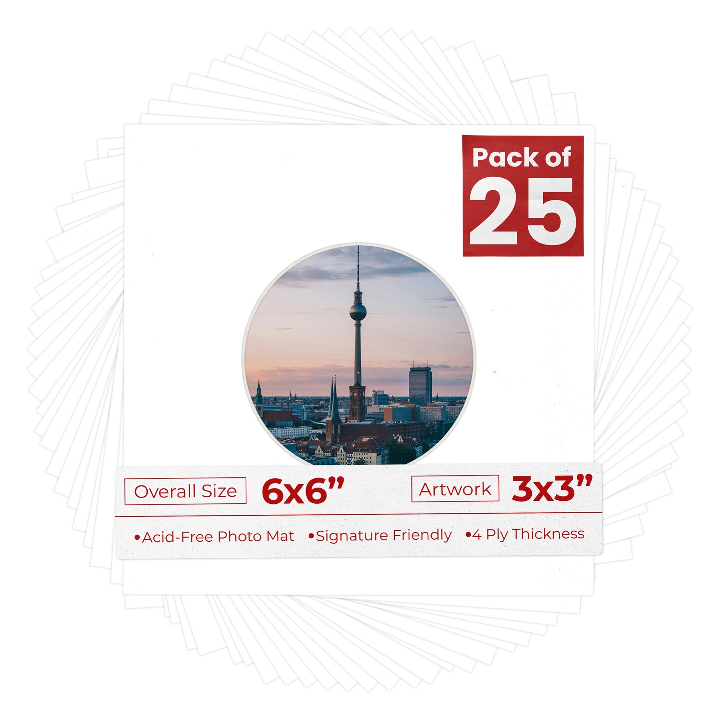 Golf Ball Texture Mat Board for 6x6 Frames - Circle Opening for 3x3 ...