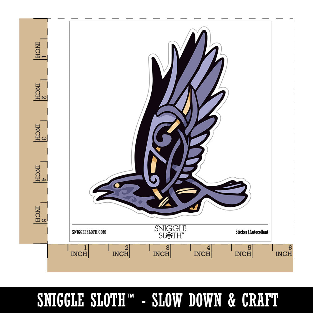 Water Bottle Sticker Set Norse Viking Rune Raven Crow Flying Bird Cute ...