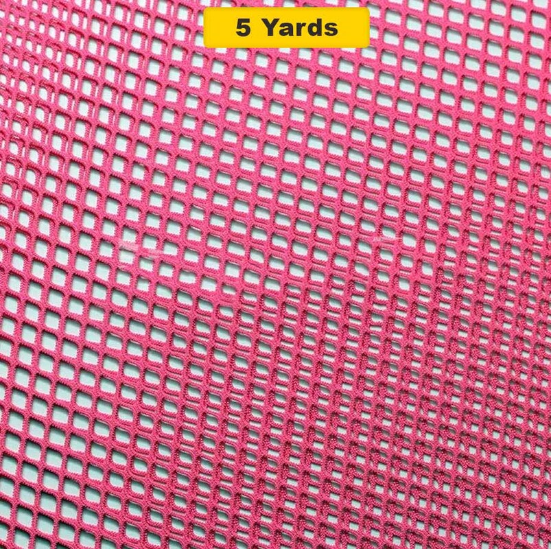 Lattice Mesh Way Stretch Poly Spandex Mesh, Color: Neon Pink, Count: 5 ...