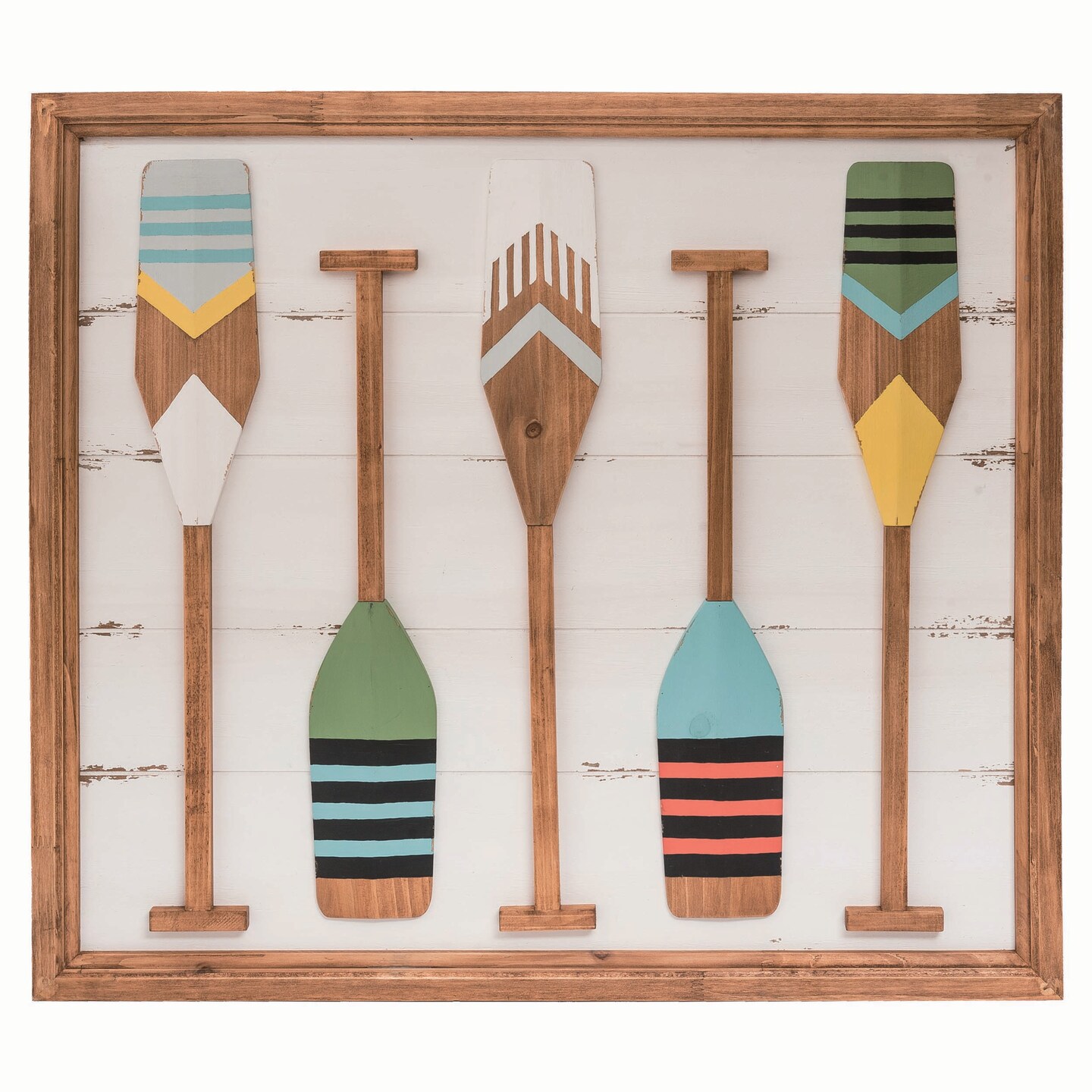 Transpac Wood 31.75 in. Multicolor Spring Oar Wall Art | Michaels