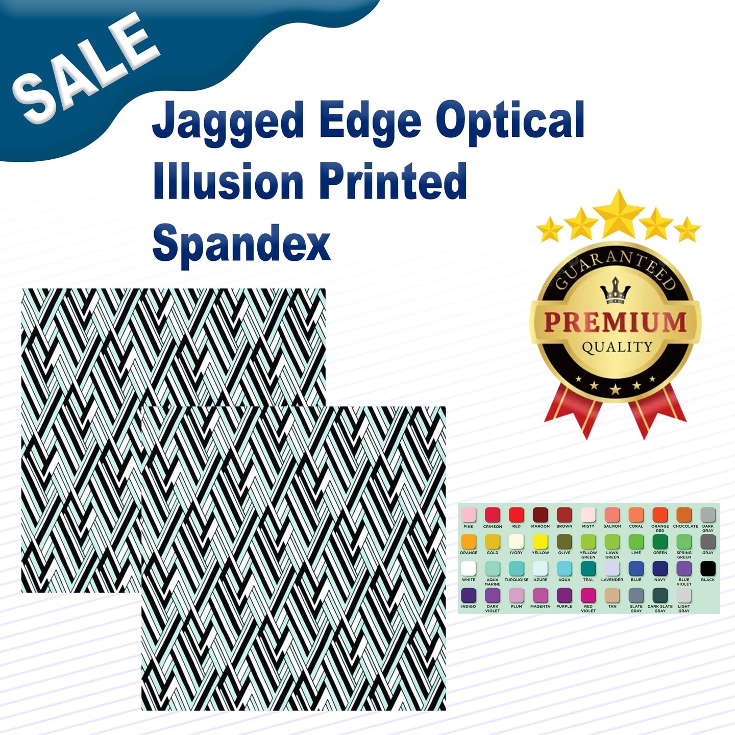 Jagged Edge Optical Illusion Printed Spandex | Michaels