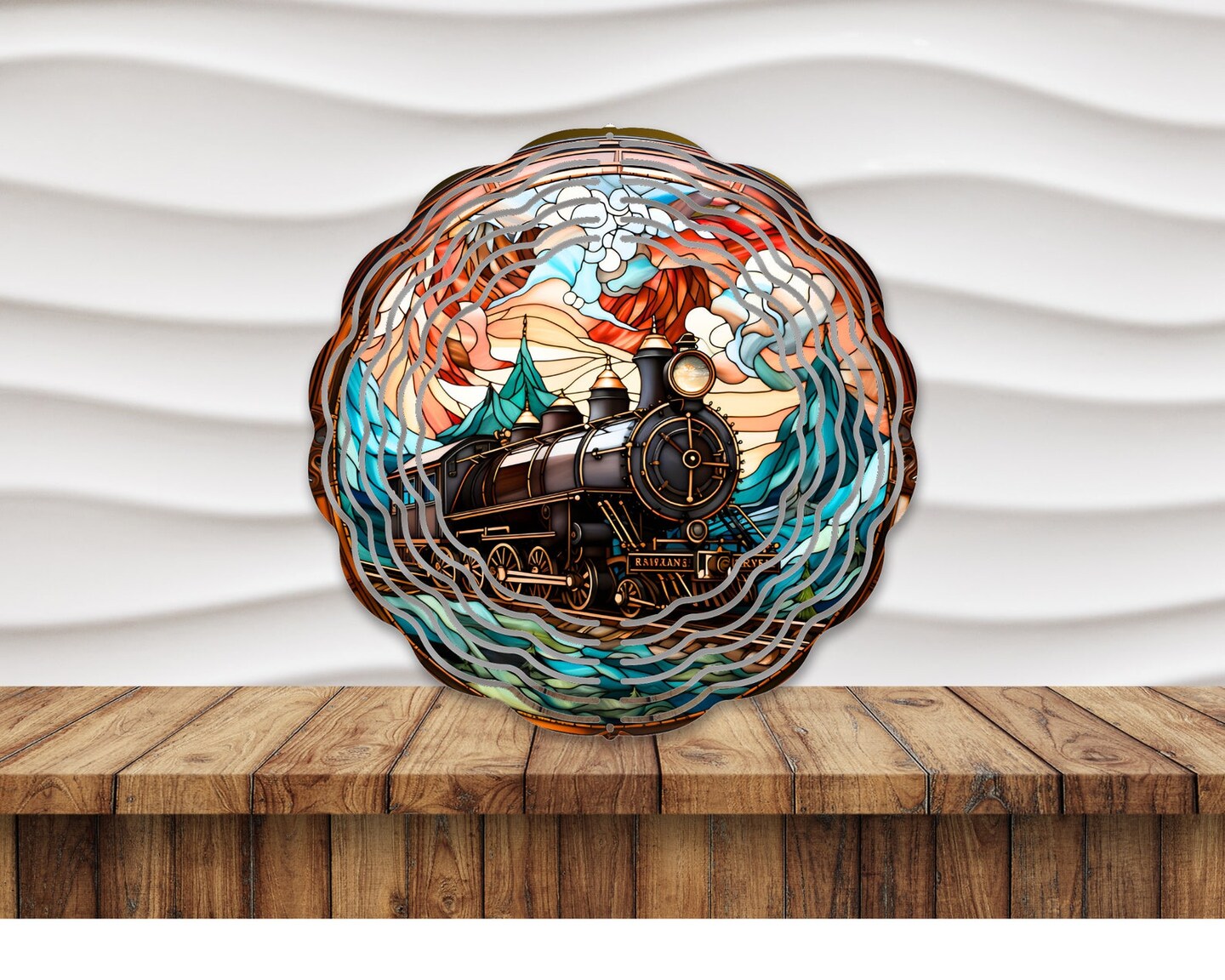 Steam Train Wind Spinner, Yard Art Decoration, 3 Size Choices ...