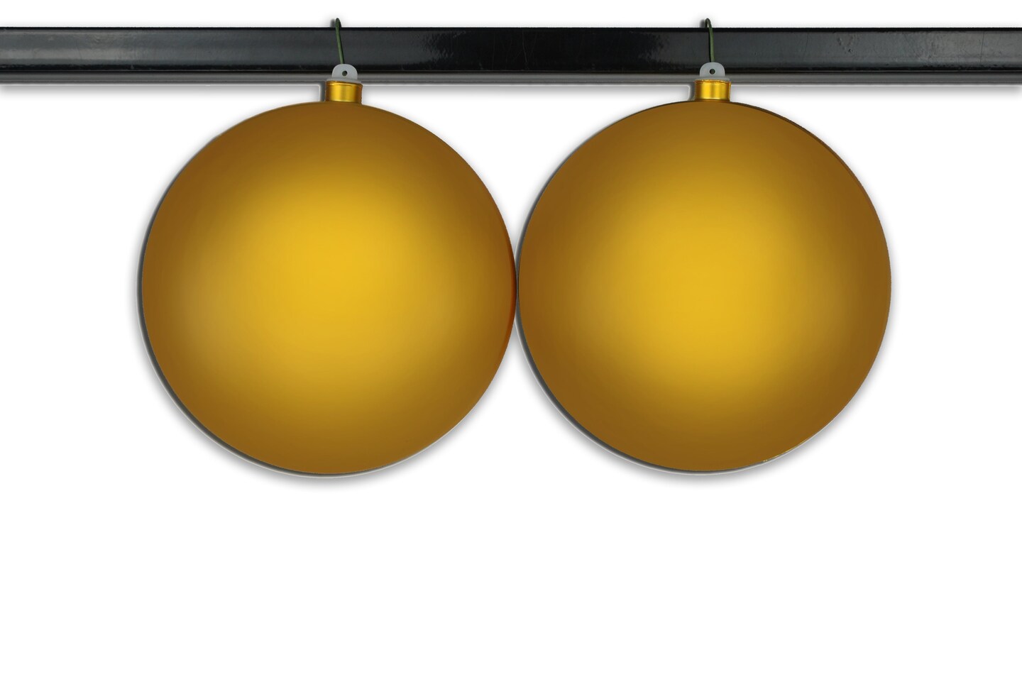 2 Pack 200mm 8" Gold Matte Ball Ornament with Wire, UV Coated | Michaels
