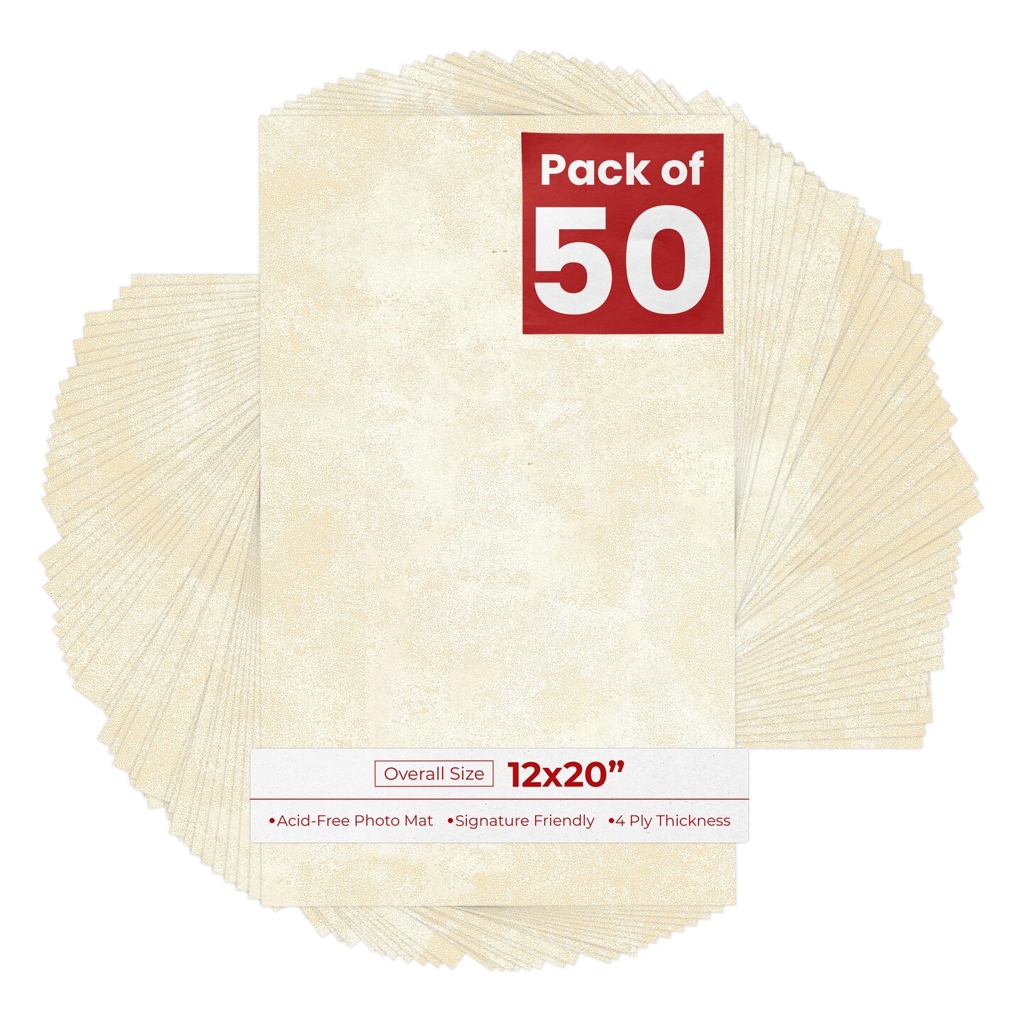 Earthen Off White 12x20 Uncut Mat Board - Blank Sheets, No Opening ...