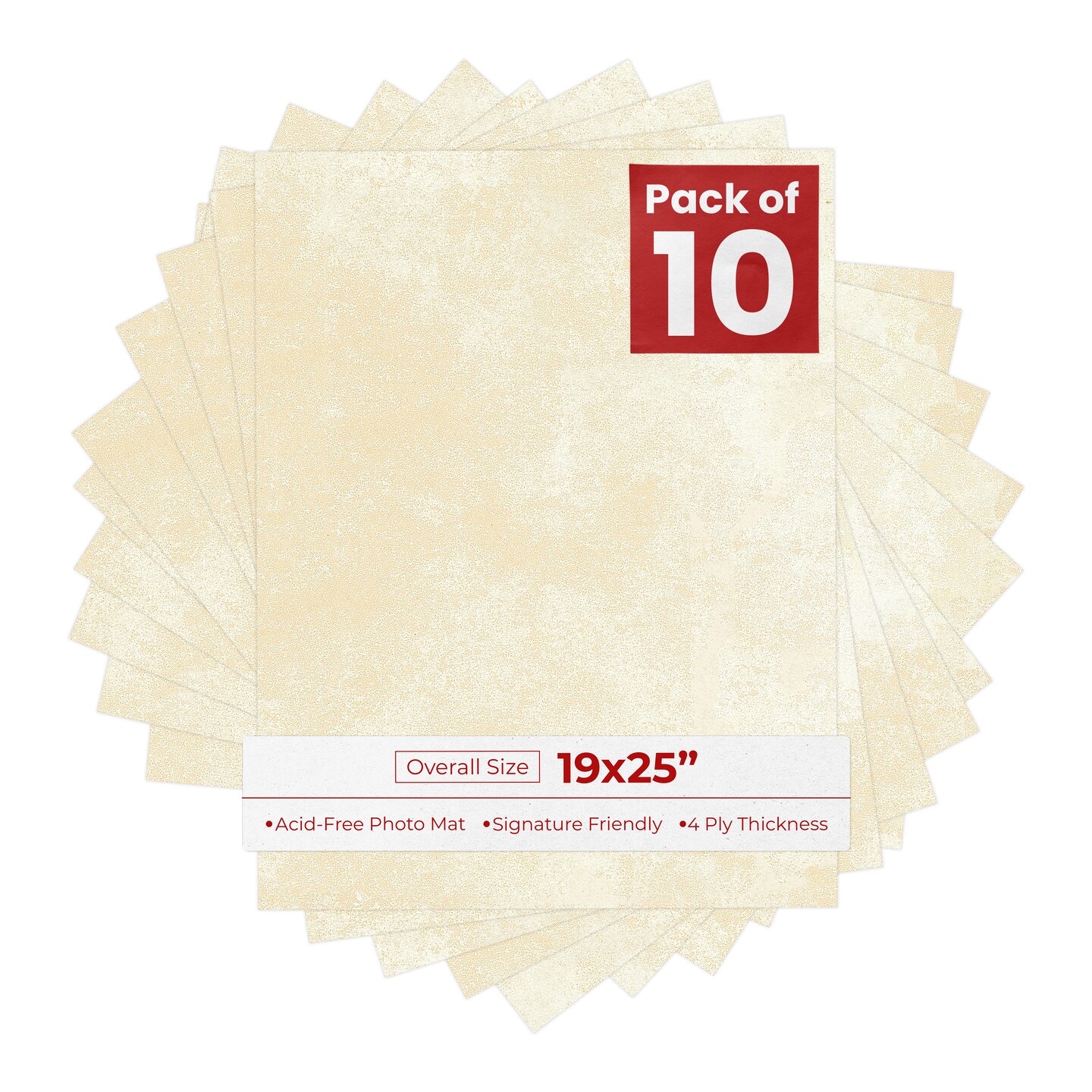 Earthen Off White 19x25 Uncut Mat Board - Blank Sheets, No Opening ...