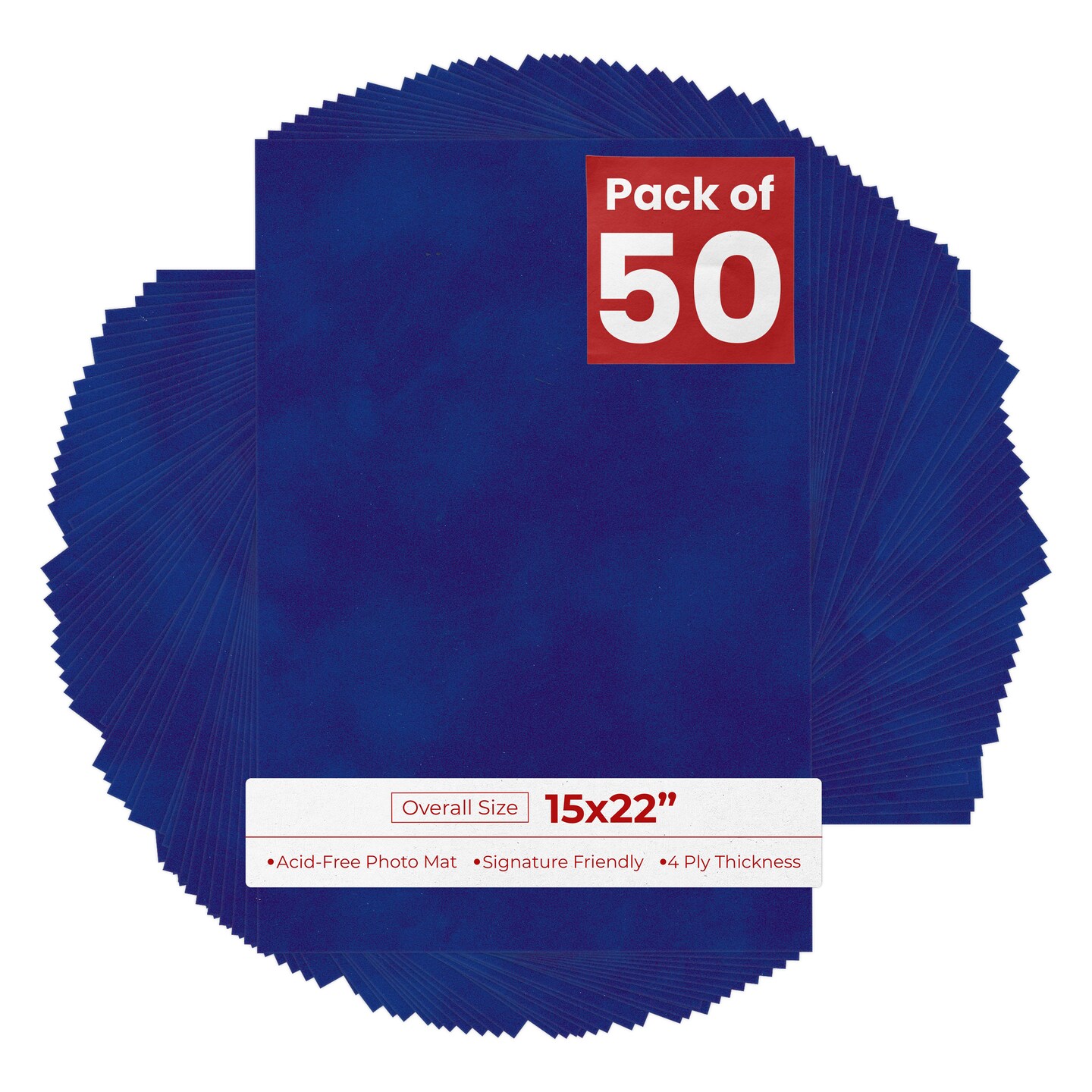Royal Blue Suede 15x22 Uncut Mat Board - Blank Sheets, No Opening ...