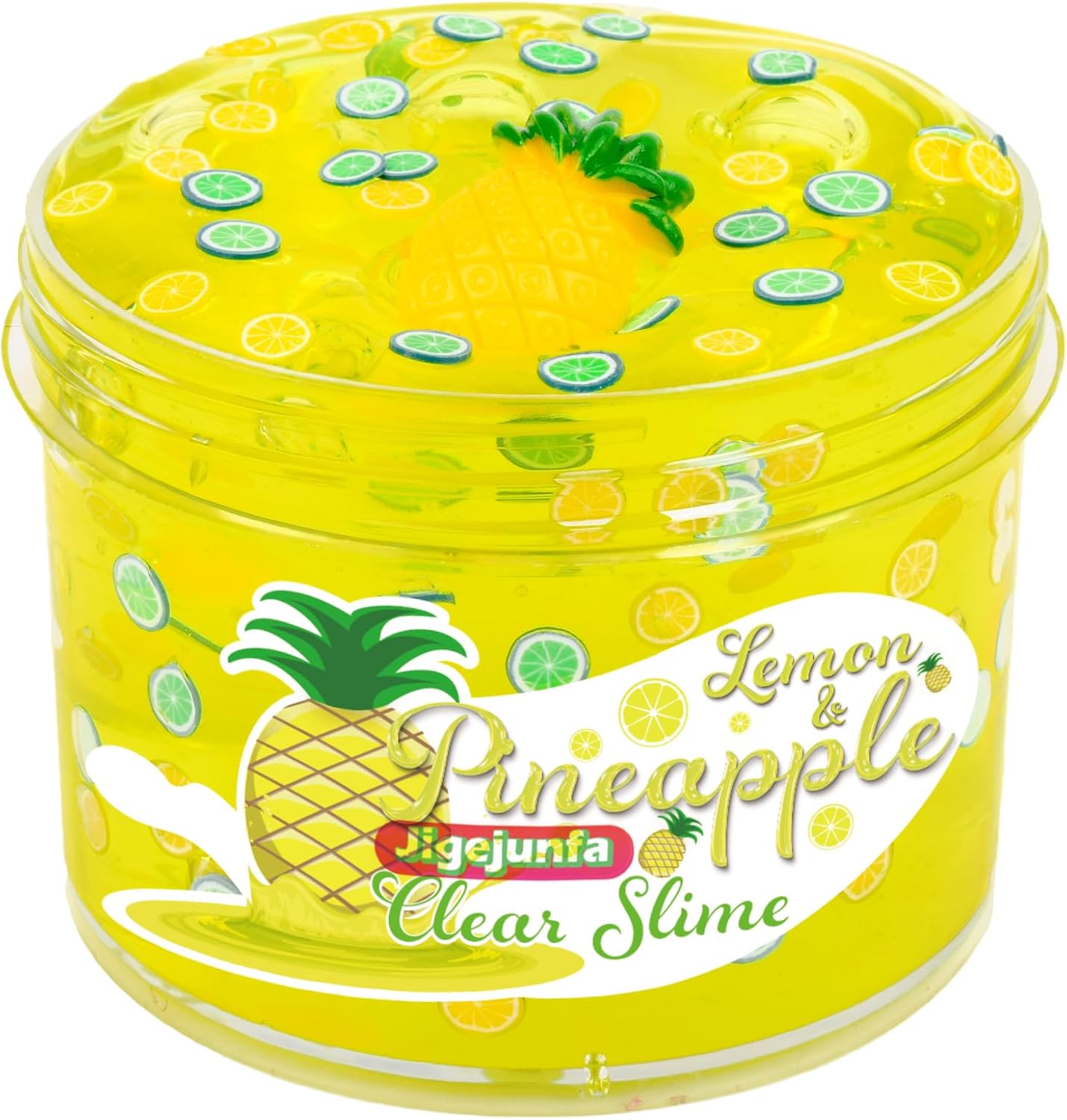 Pineapple Clear Jelly Slime with Lemon Slices | Michaels