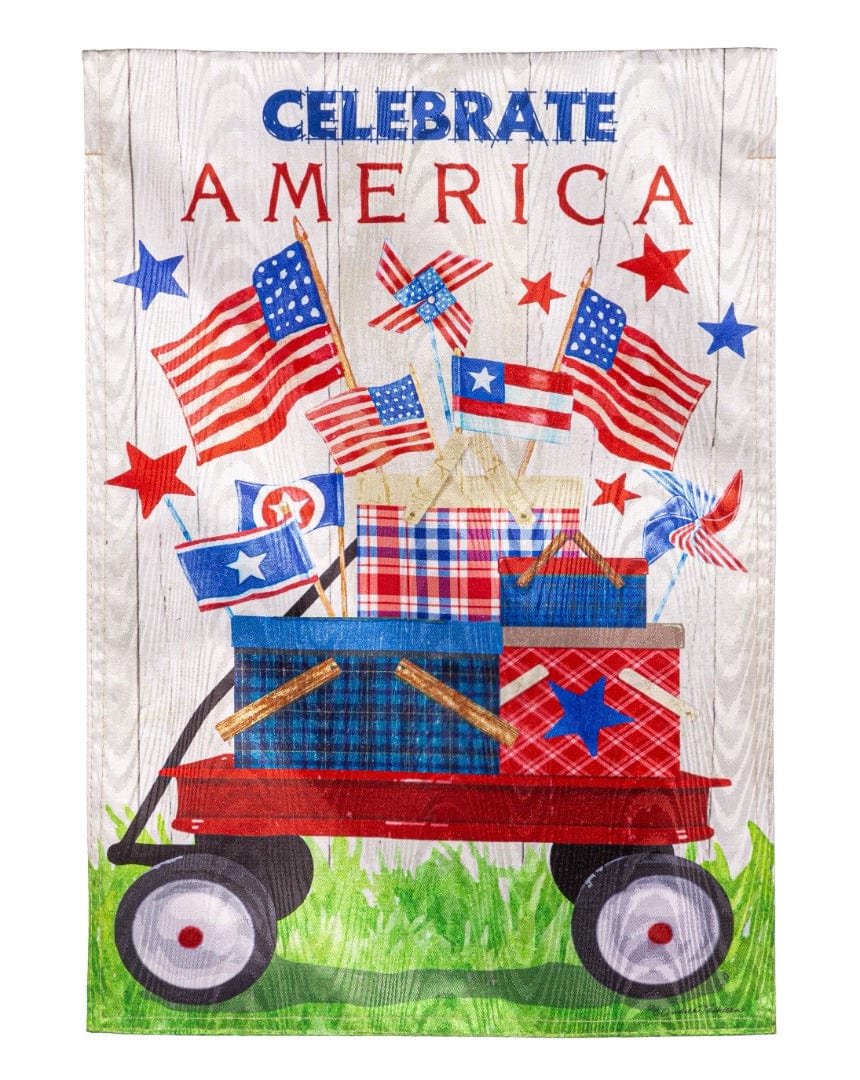 Vintage Patriotic Wagon Garden Flag 2 Sided | Michaels