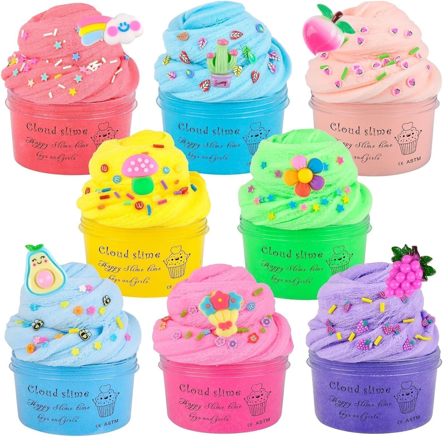 8 Pack Slime Cloud Slime Kit with Charms | Michaels