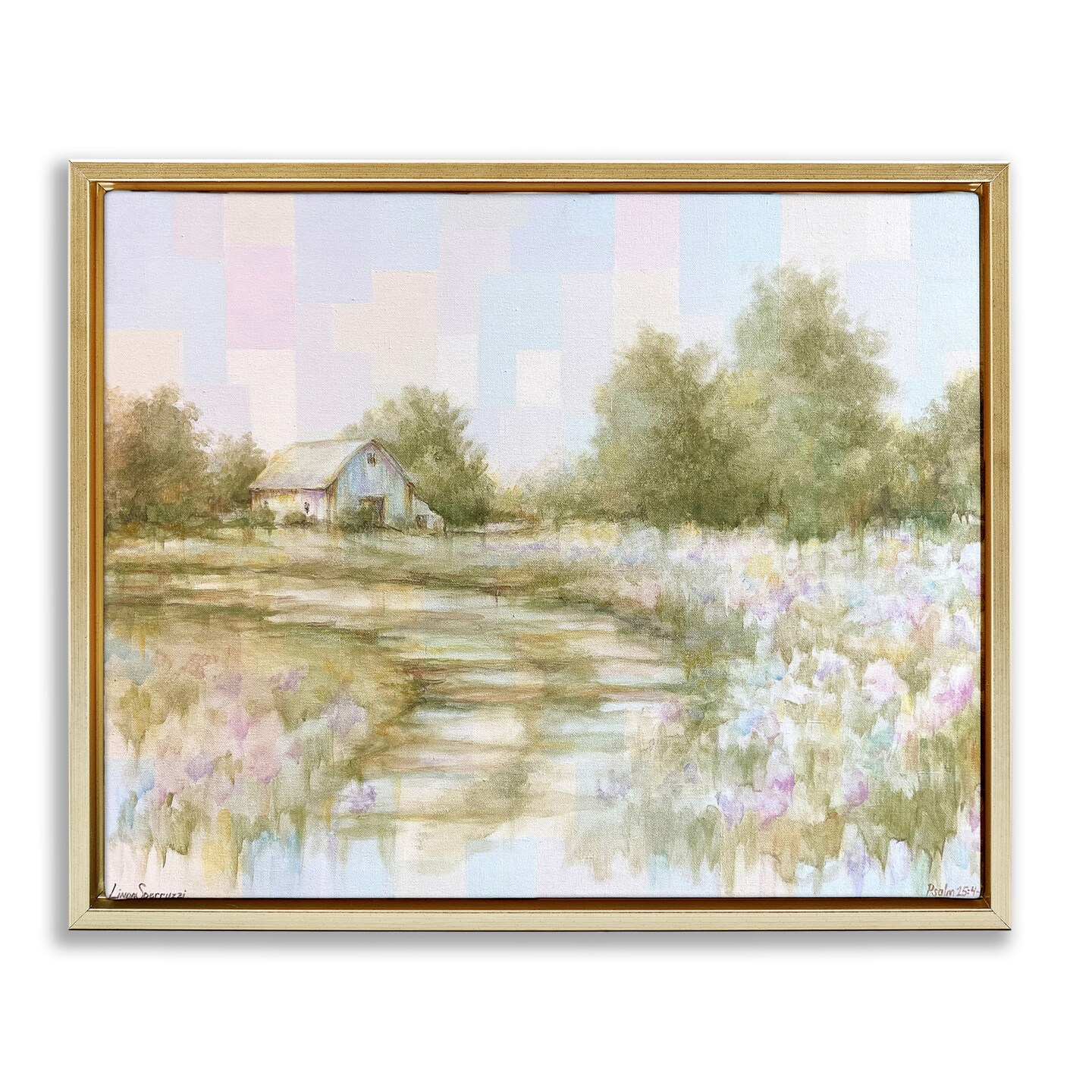 Stupell Industries Fields of Splendor Barn Floating Frame By Linda ...