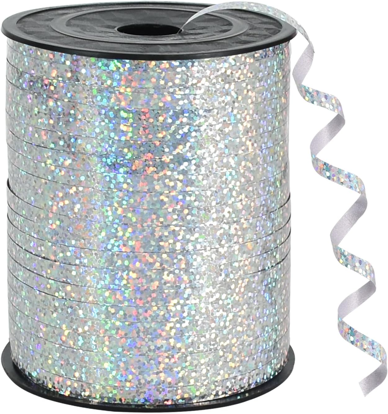 500 Yards Silver Ribbon Curling Crimped, Balloon String Shiny Metallic ...