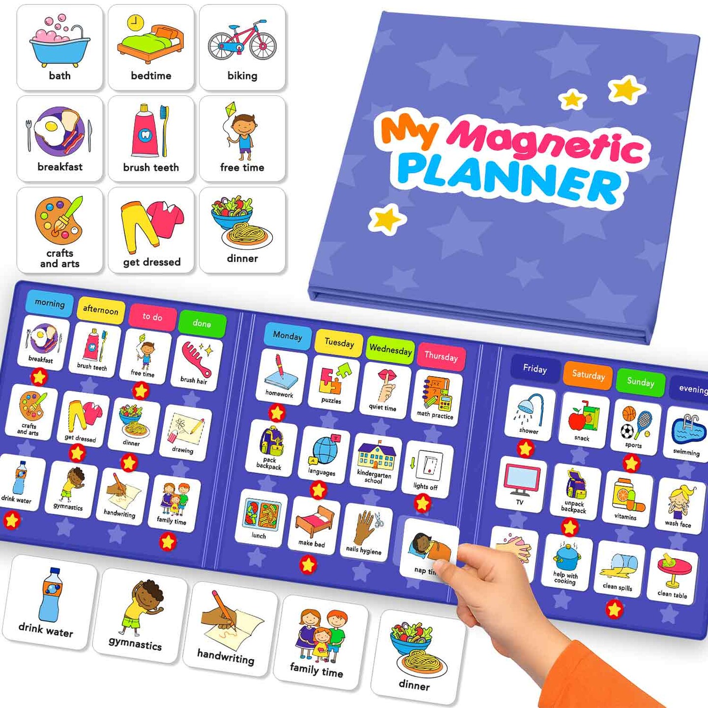 Magnetic Chore Chart for Kids | 72 Routine Magnets & Rewards | Michaels