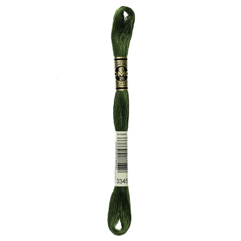 DMC 3345 Dark Hunter Green - Six Strand Embroidery Cotton 8.7 Yards ...