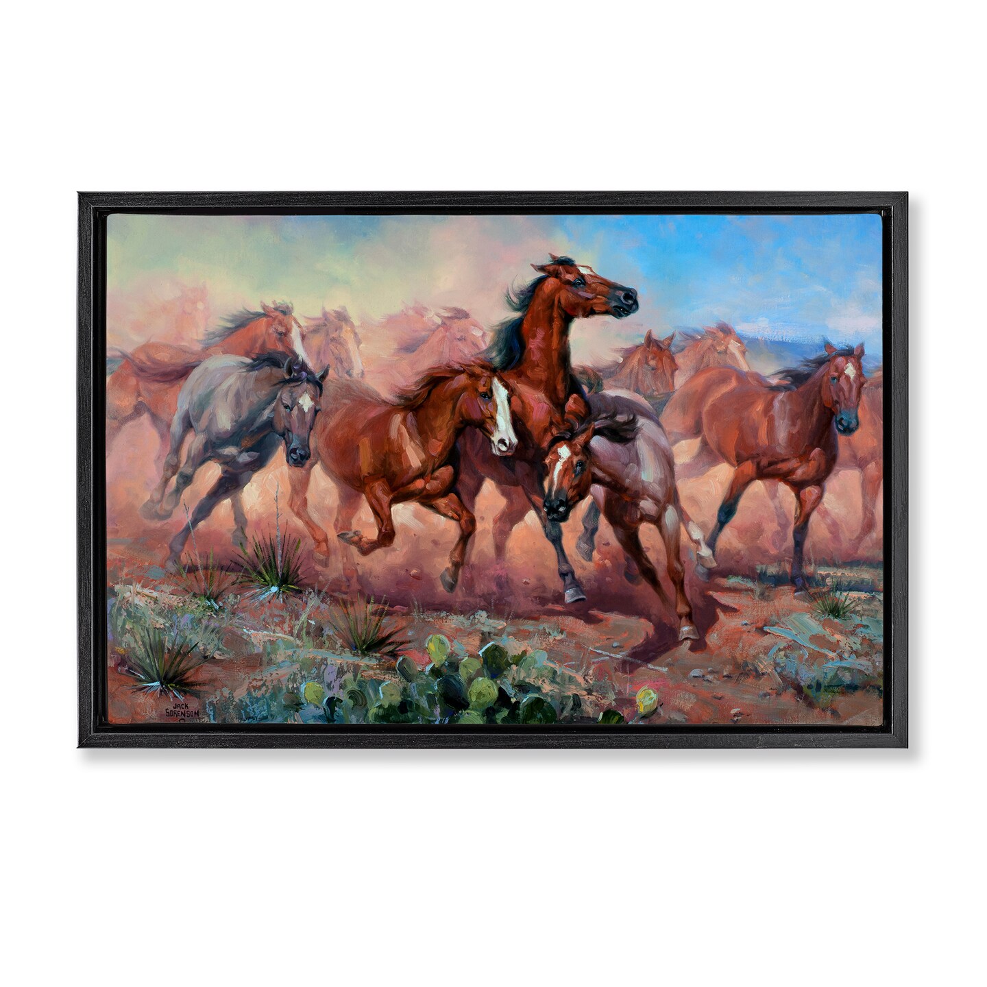 Stupell Industries Runnin' Thunder Horses Floating Frame By Jack Sorenson | Michaels