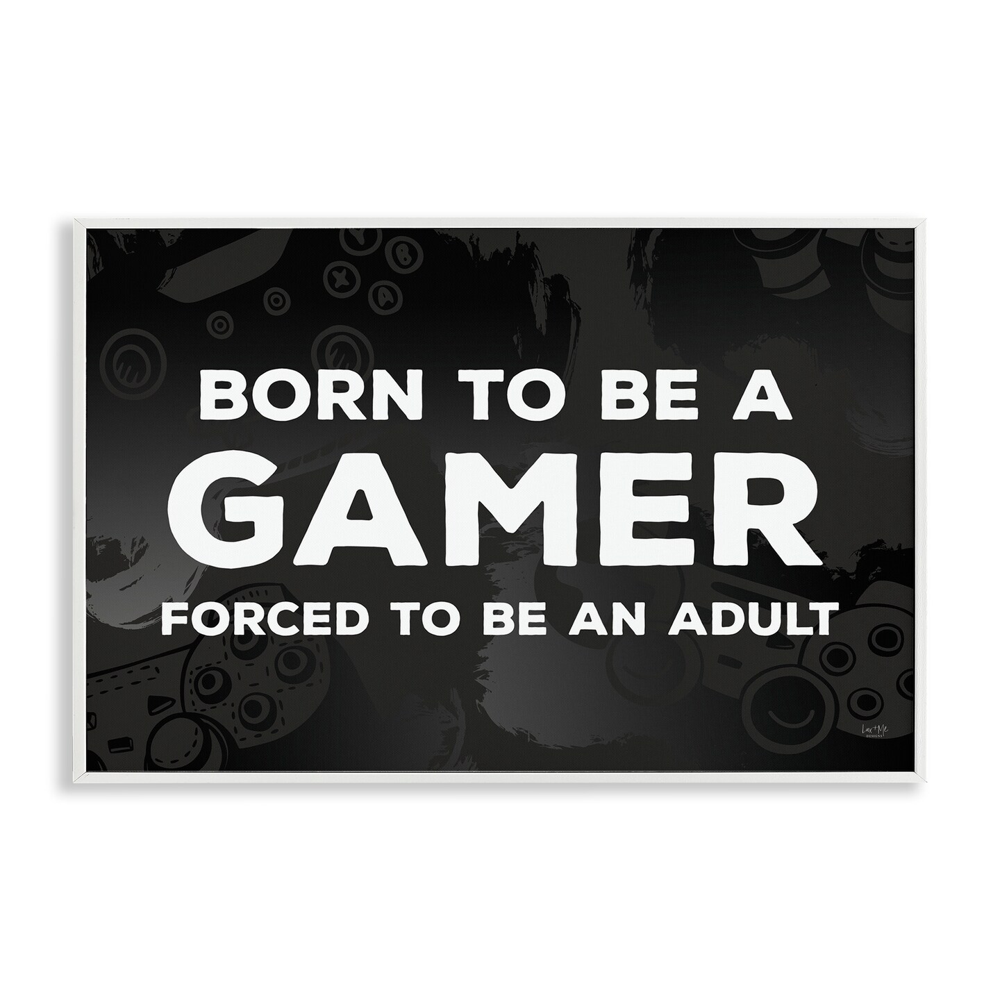 Stupell Industries Born Gamer Forced Adult Framed Giclee By Lux + Me ...