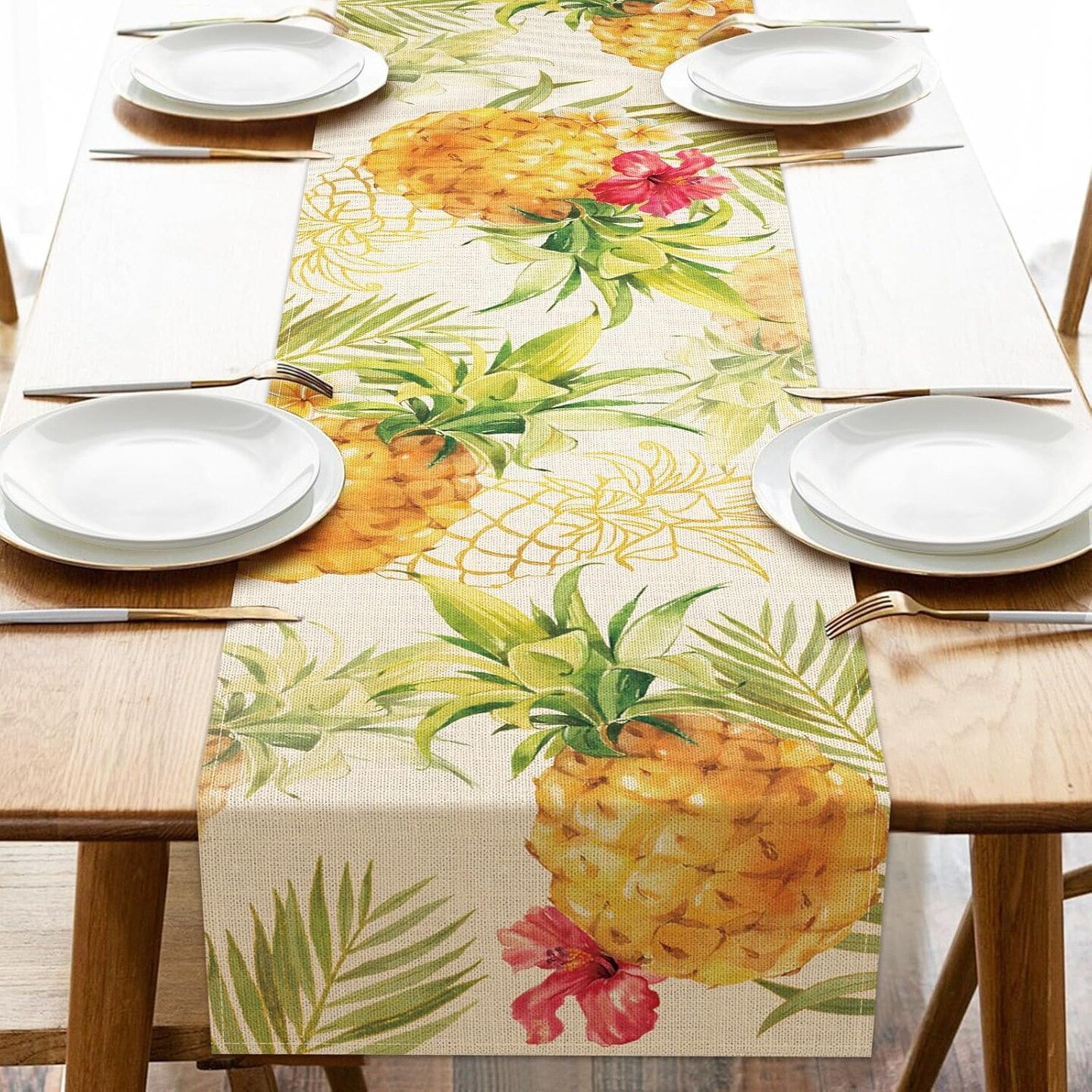 Summer Pineapple Dining Table Runner 13 x 72 Inches | Michaels