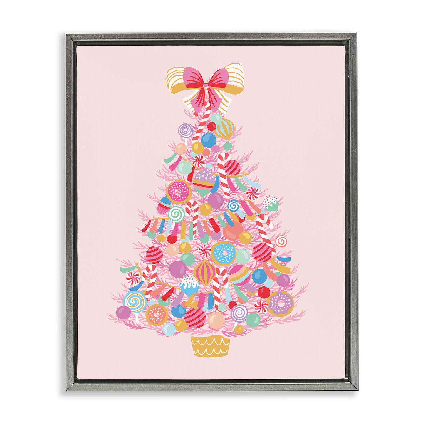 Stupell Industries Holiday Sweet Treats Tree Floating Frame By Heather ...