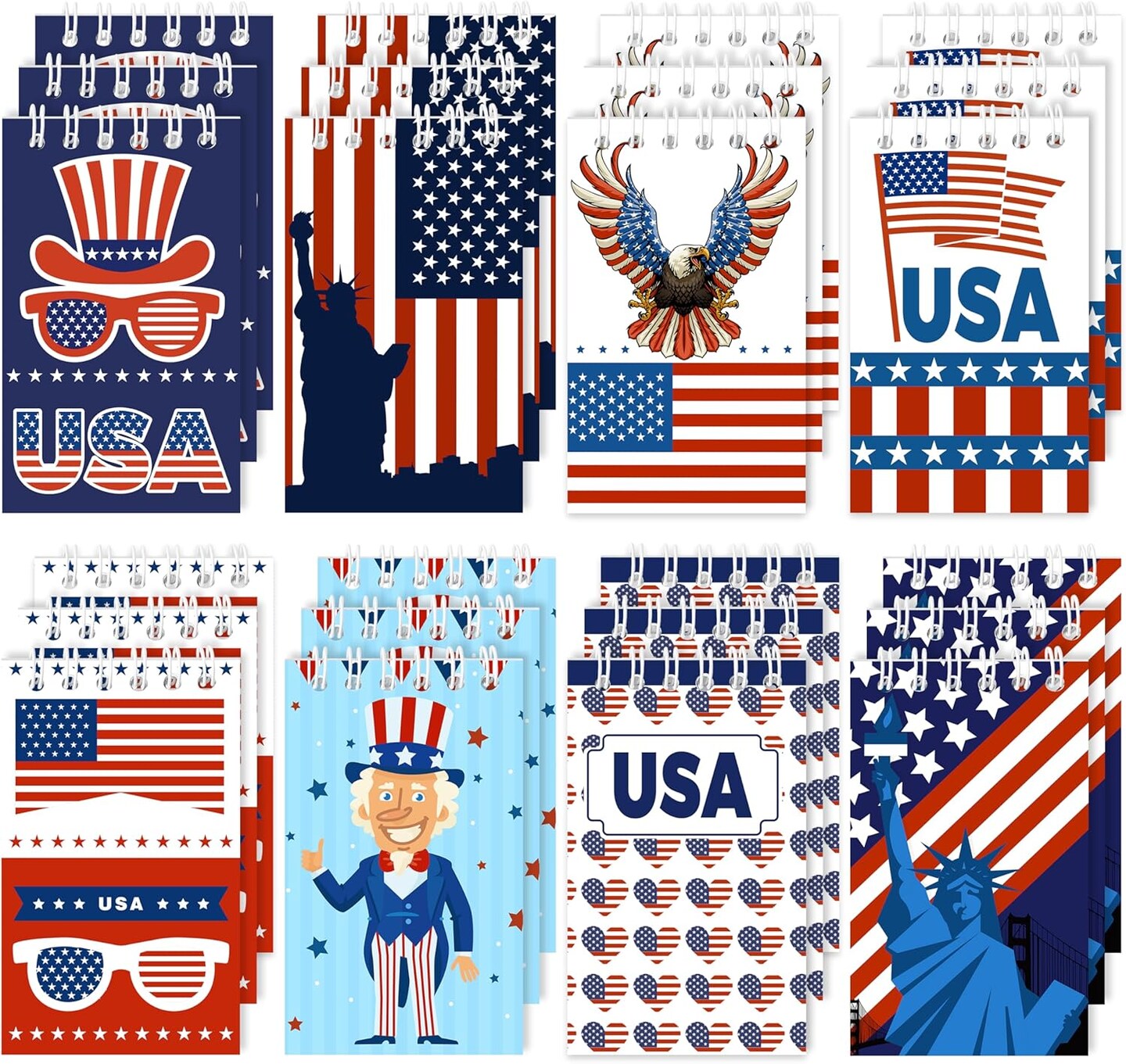 24 Packs Patriotic Mini Notepads (4th of July) | Michaels