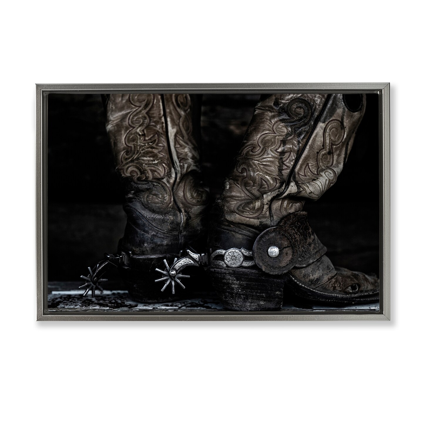 Stupell Industries Cowboy Boots with Spurs Floating Frame By PHBurchett ...