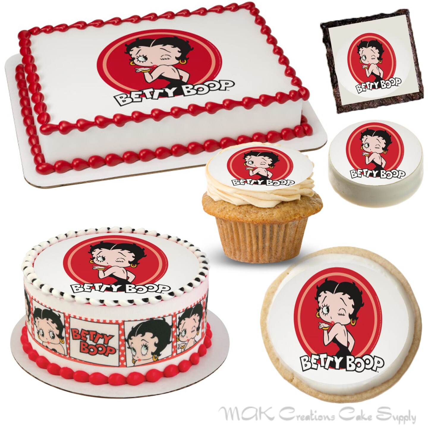 Betty Boop Edible Cake and Dessert Toppers 7 Sizes Available Cake ...