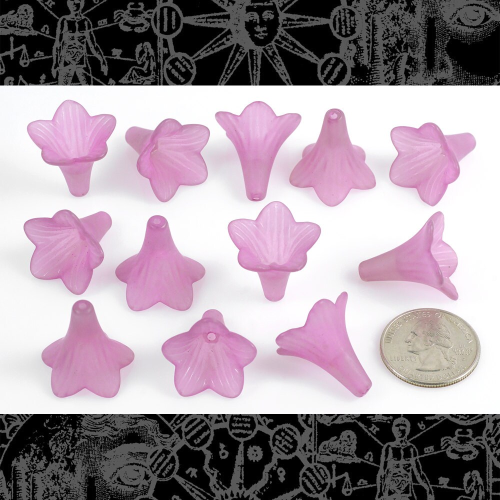 23mm x 21mm Orchid Resin Flower Caps - Set of Twelve - FW1-19 | Michaels