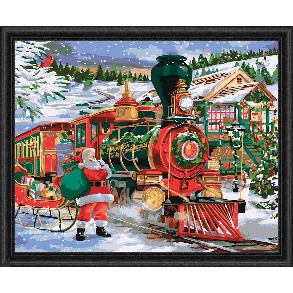Winnie s Picks Santa's Express Paint by Number Kit, Color: Multi | Michaels