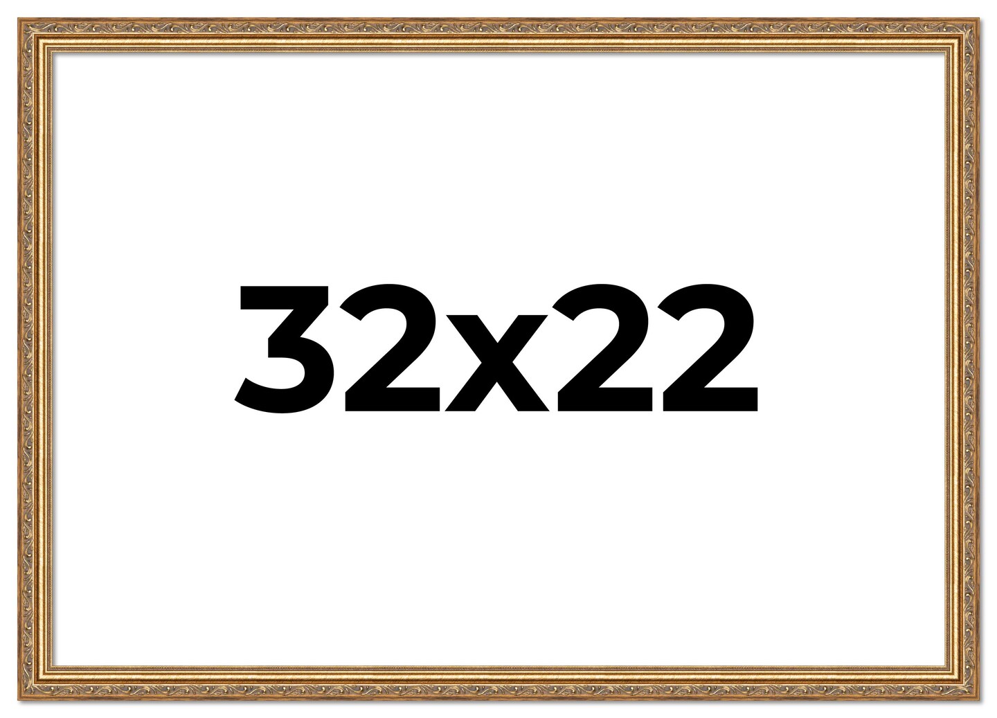 32x22 Solid Wood Antique Picture Frame with UV-Resistant Acrylic & Acid ...